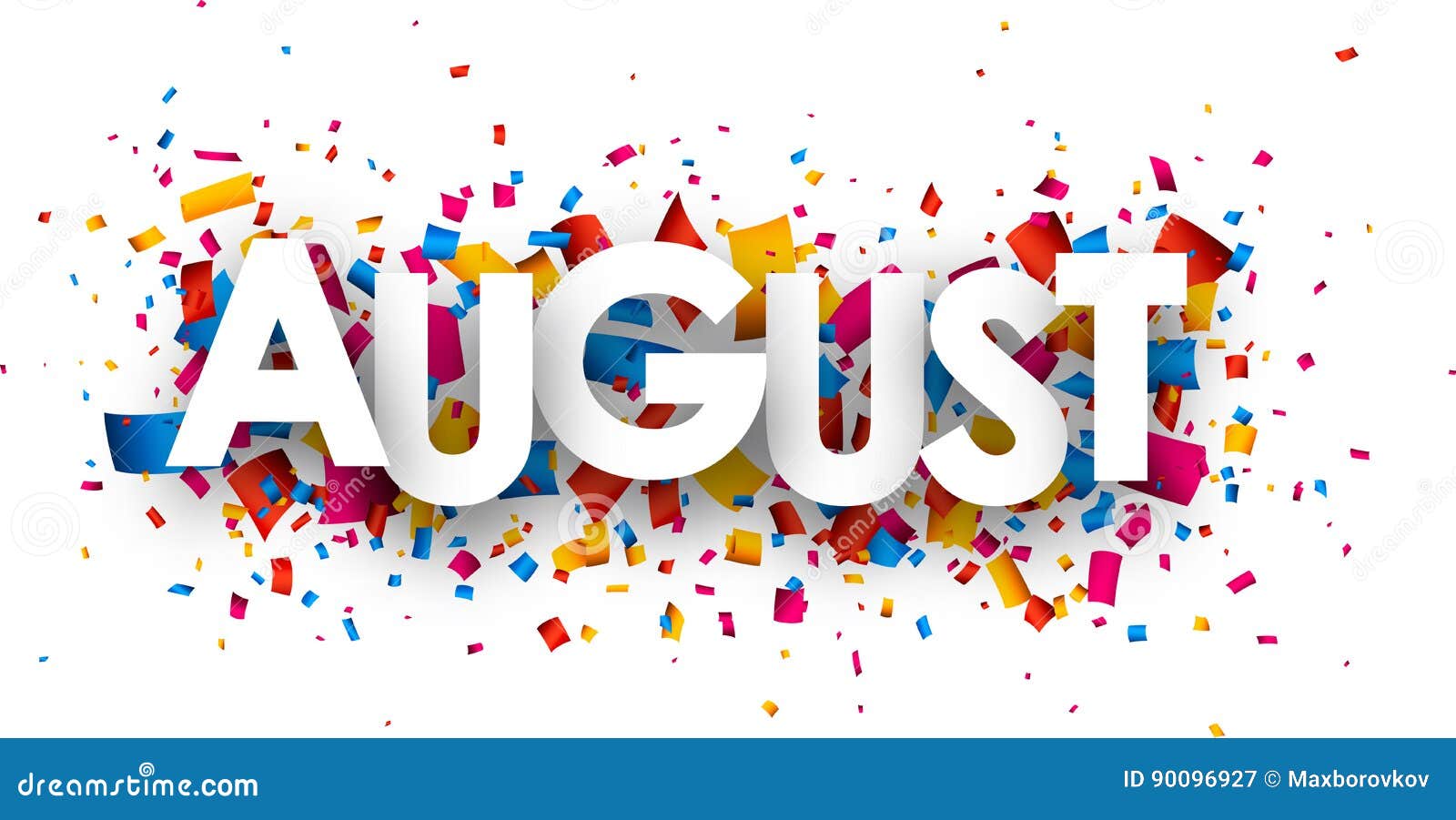 August-Zeichen vektor abbildung. Illustration von karte - 90096927