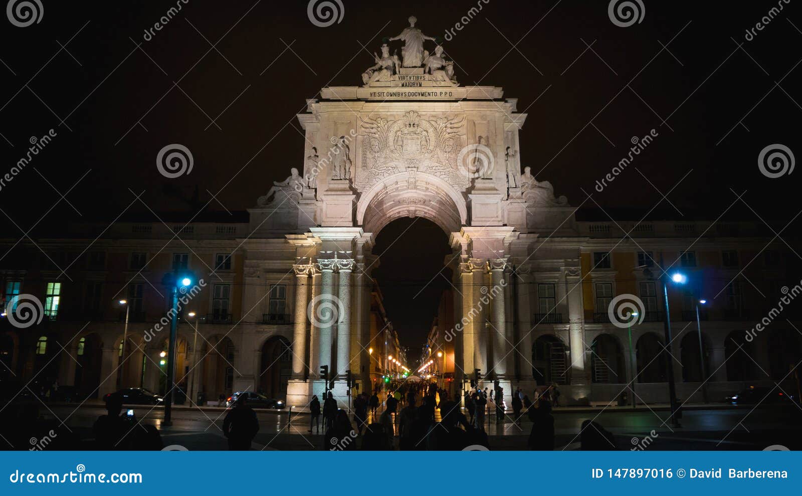 Augusta Arch, Lisbon, Portugal Editorial Photo - Image of arch, king ...