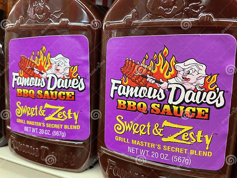 Famous Daves Bbq Sauce On A Retail Shelf New Sweet And Zesty Editorial Photography Image Of