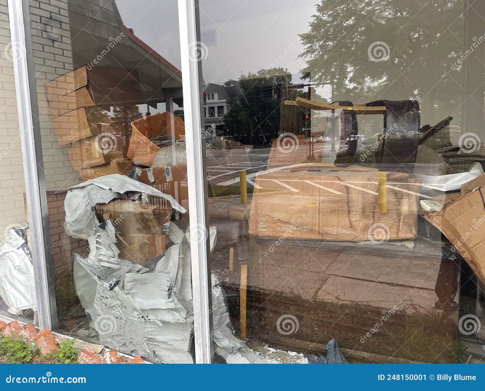 Rubbish and Clutter in a Building through a Window Editorial Photo ...