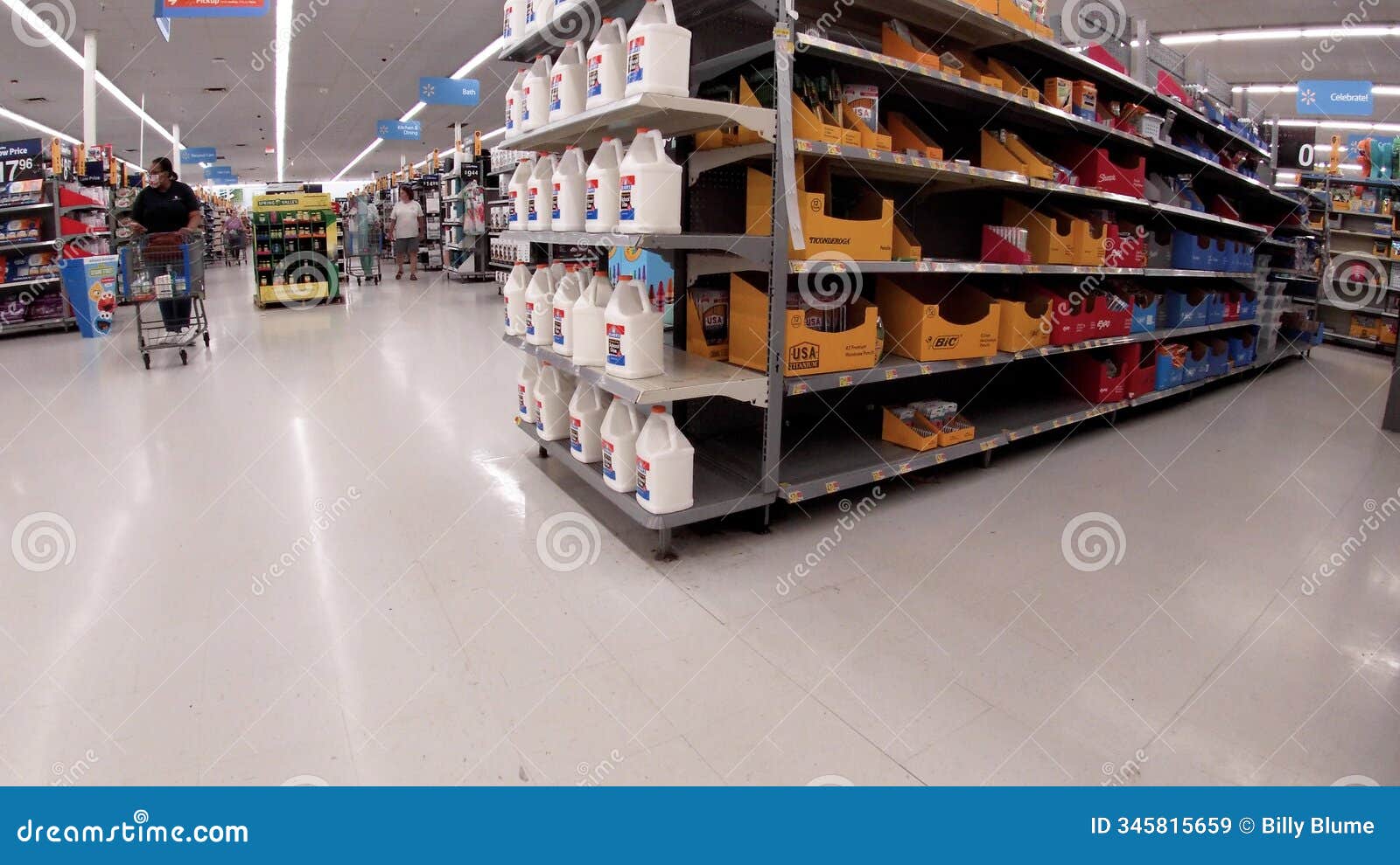 Walmart Interior 2021 Back To School Section Editorial Stock Image ...