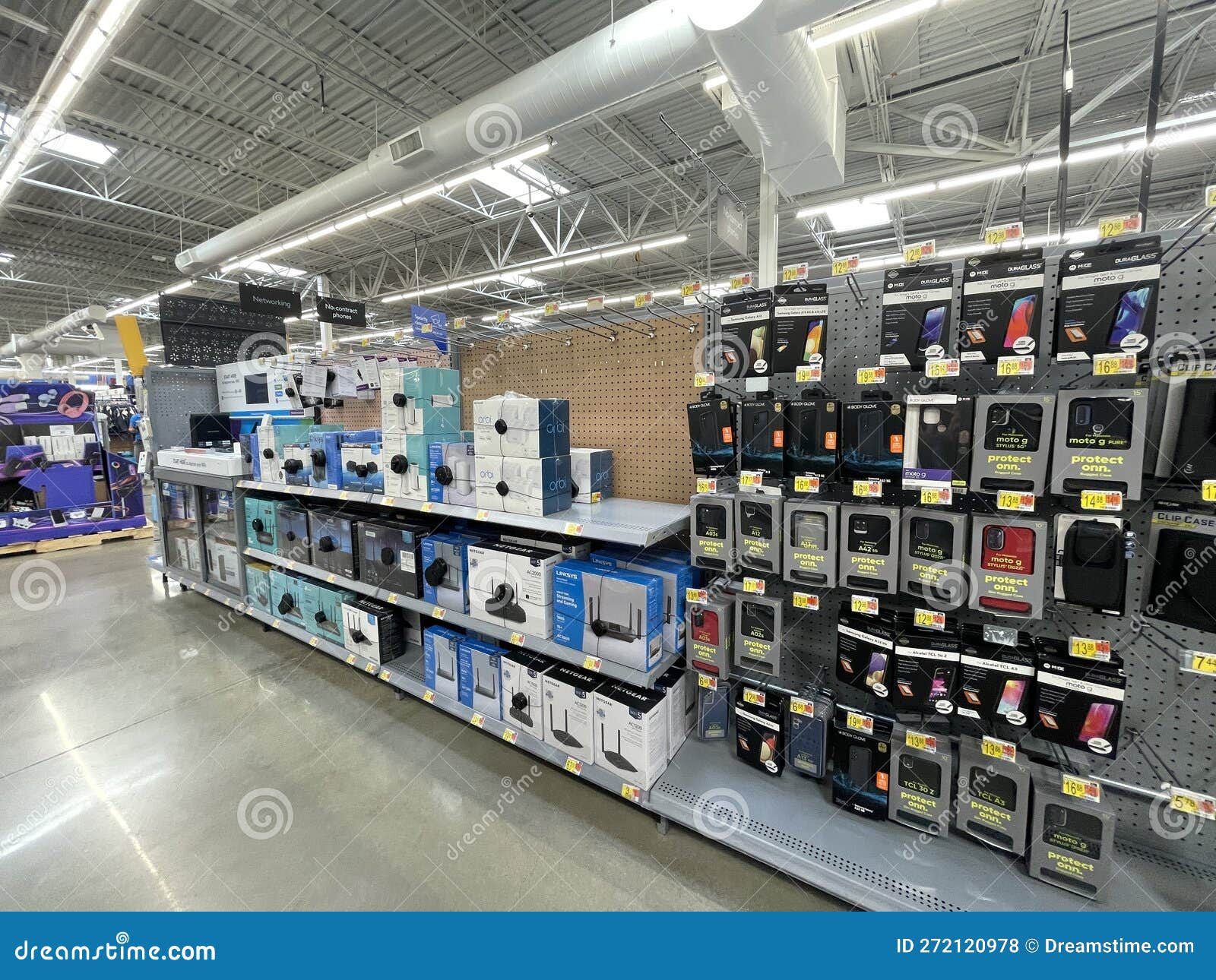 Walmart Store Interior Networking Section Editorial Stock Photo - Image ...