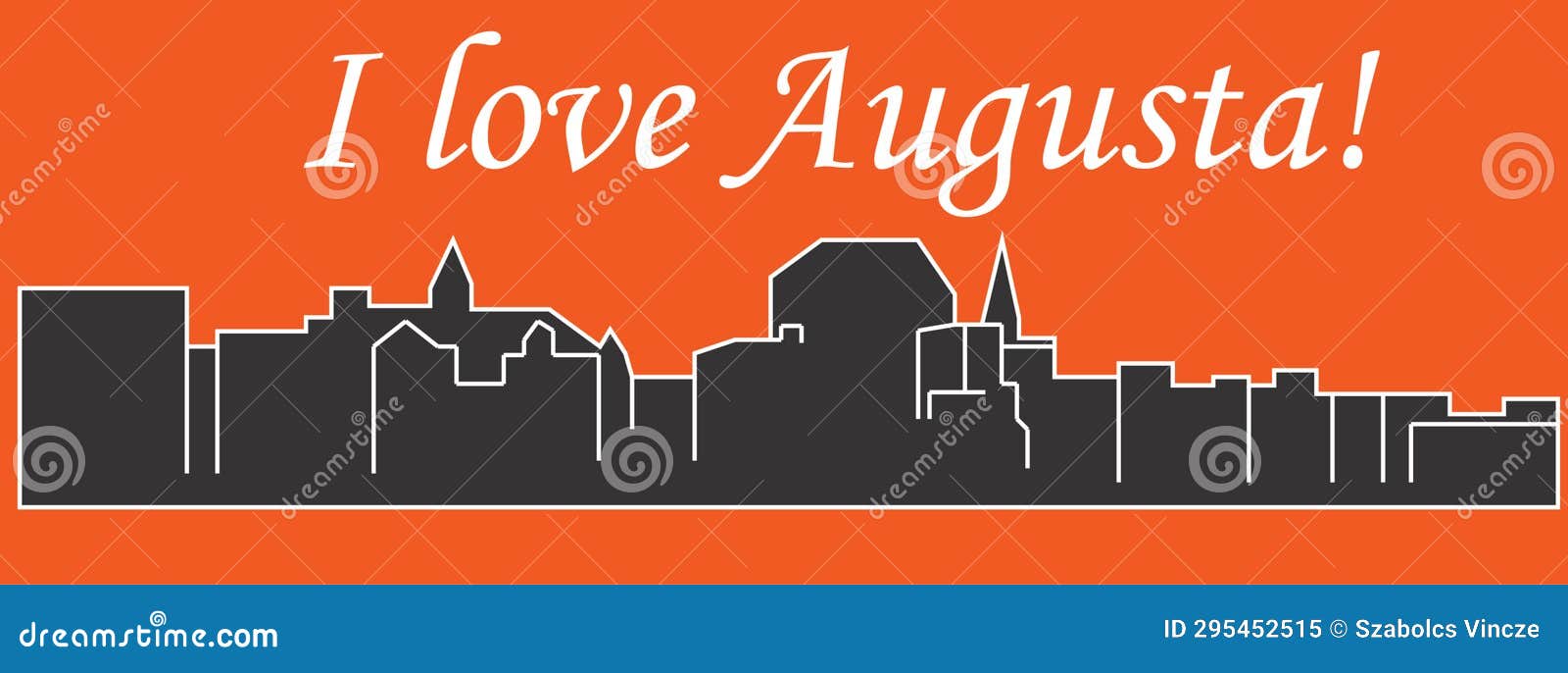 Augusta Maine City Skyline Vector Silhouette | CartoonDealer.com #298121803