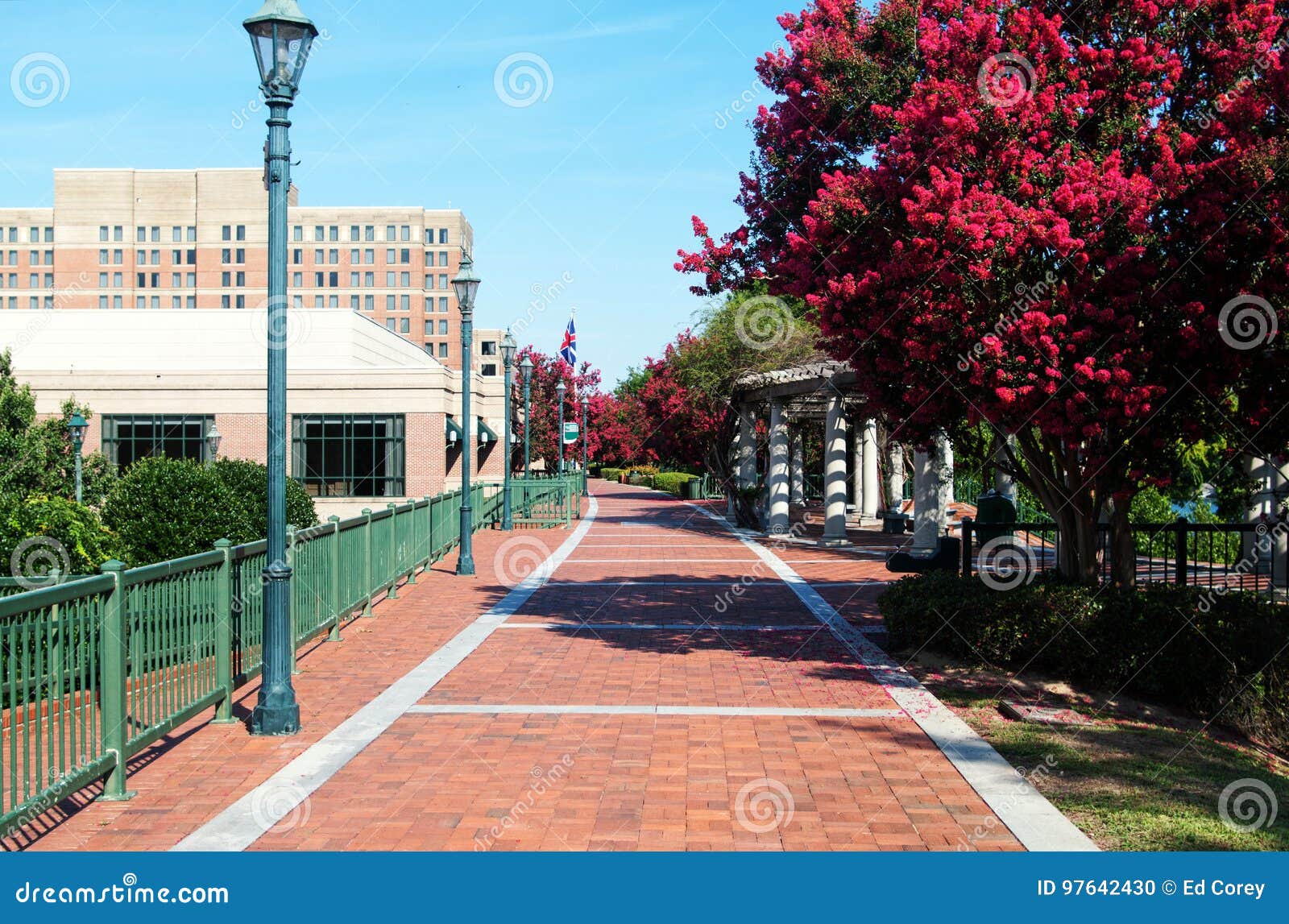 Augusta Riverwalk stock photo. Image of promenade, buildings - 97642430