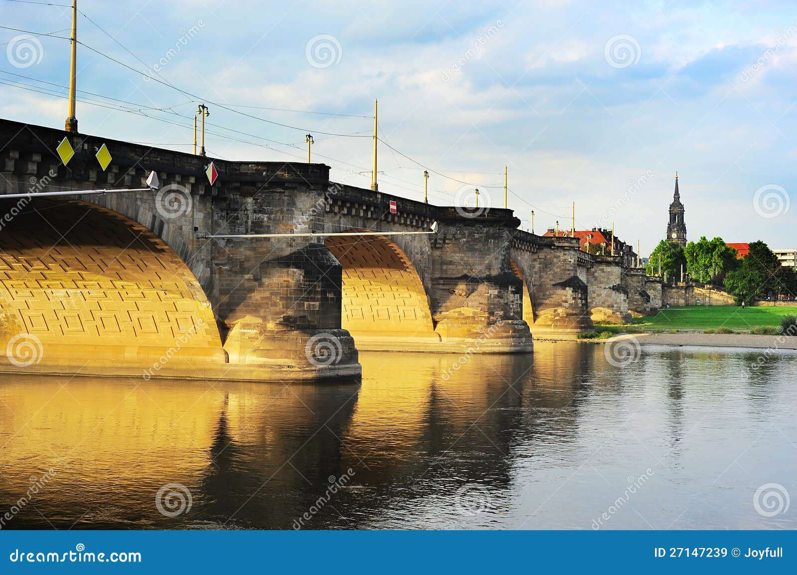 Augustus Bridge in Dresden stock image. Image of augustus - 27147239
