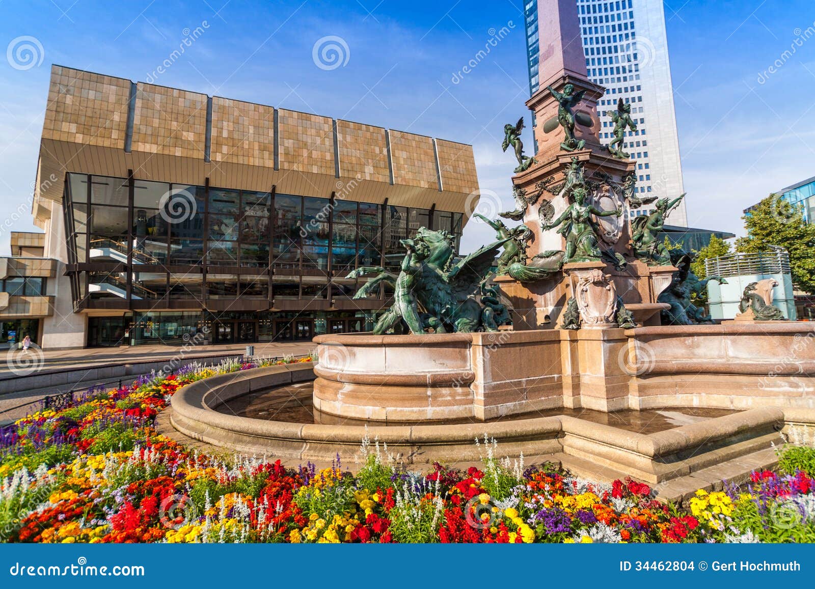 Augustusplatz, City of Leipzig Stock Photo - Image of gewandhaus ...