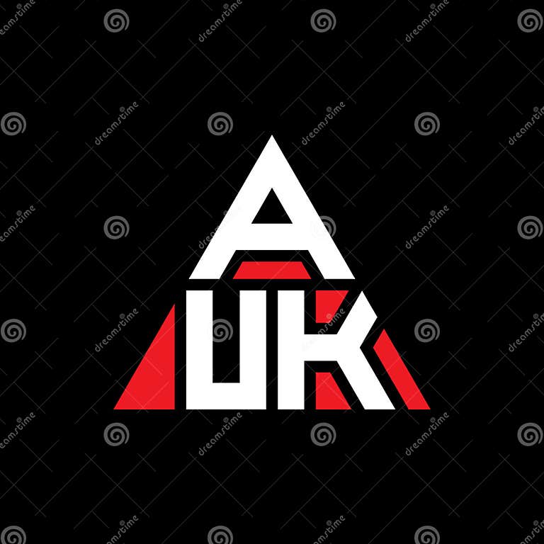 AUK Triangle Letter Logo Design with Triangle Shape. AUK Triangle Logo ...