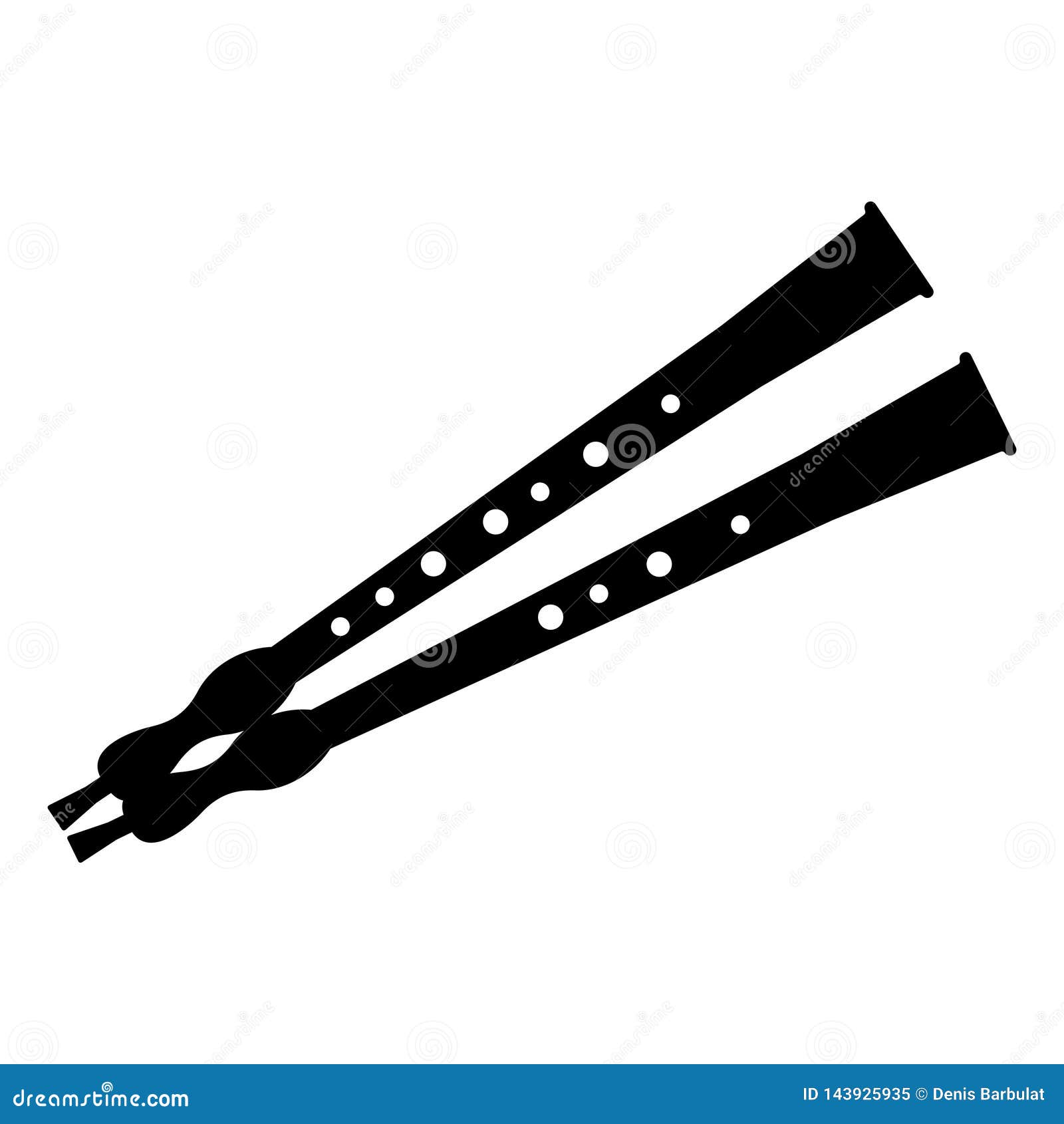 Aulos stock vector. Illustration of wind, icon, aulos - 143925935