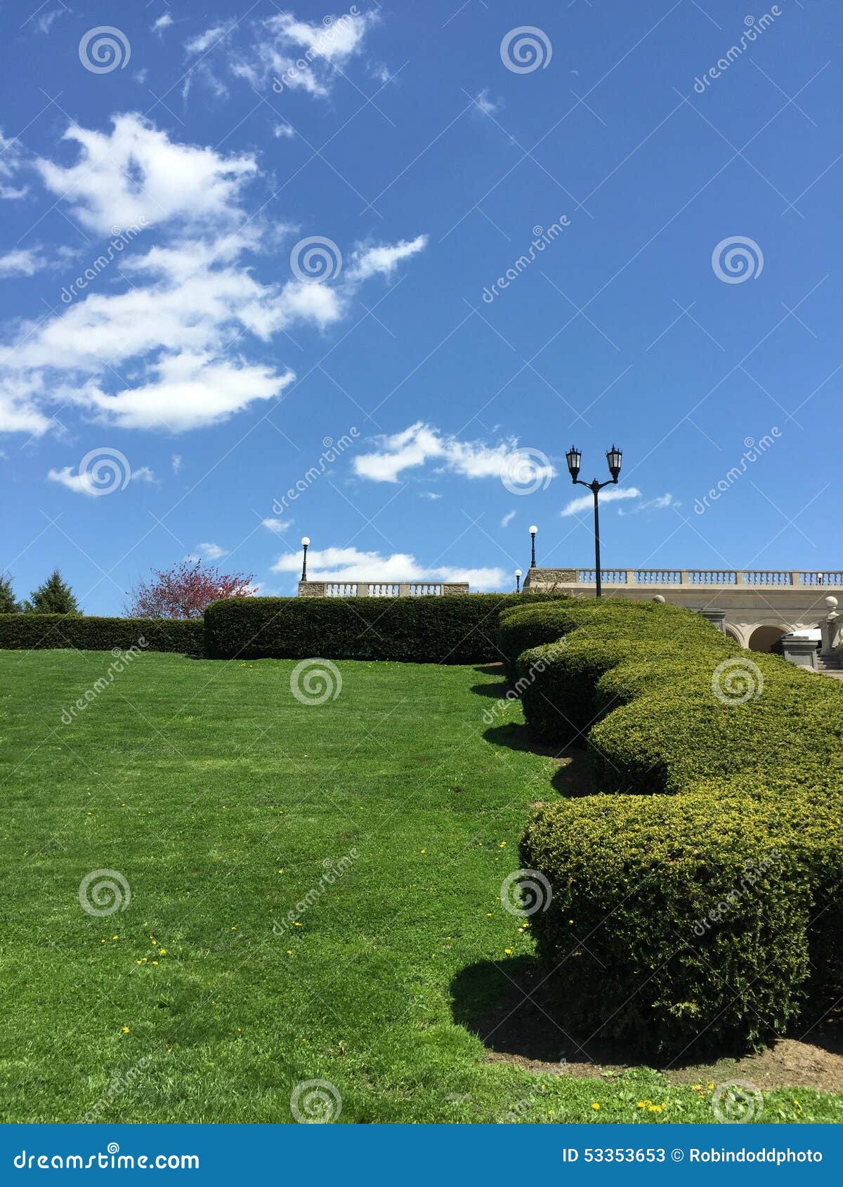 Ault Park in Cincinnati- Bridge-hedges Stock Image - Image of lamppost ...