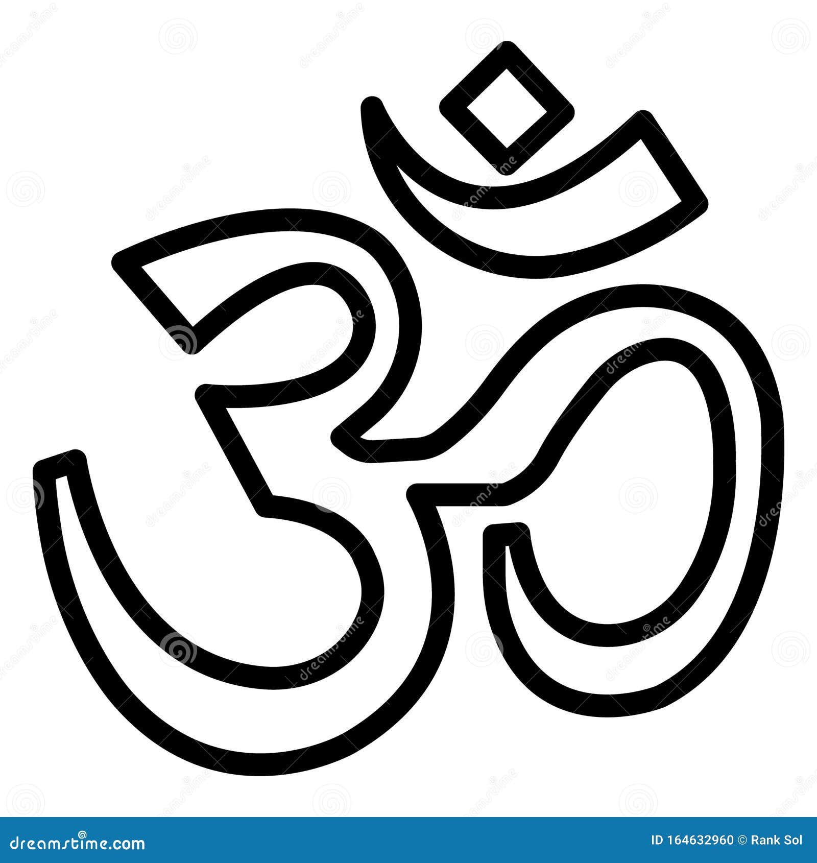 Aum Isolated Vector Icon Which Can Easily Modify or Edit Stock Vector ...