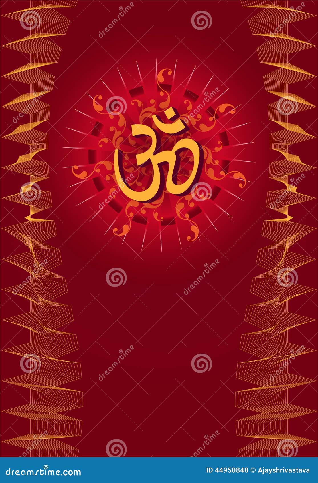 Aum (Om) the Holy Motif stock vector. Illustration of mind - 44950848