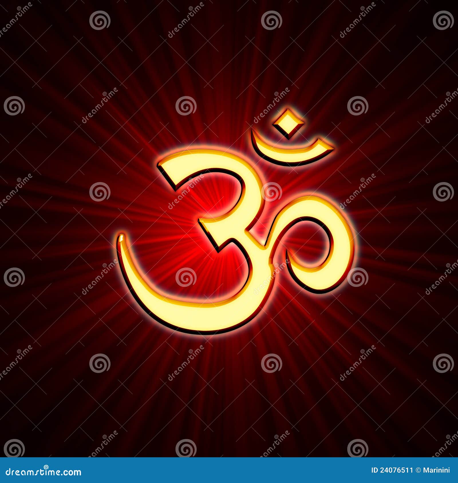 Aum sign stock illustration. Illustration of mystic, design - 24076511