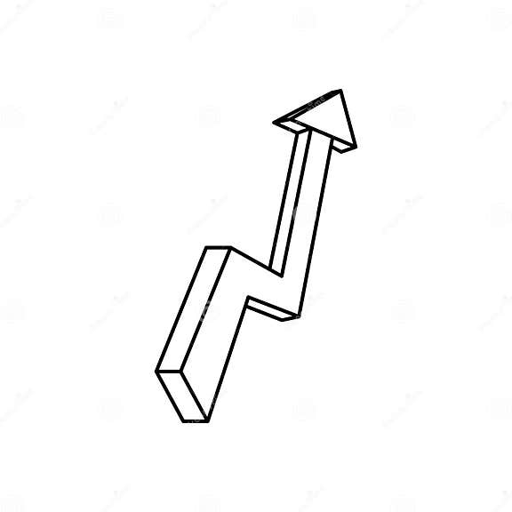 Aumento ascendente da seta ilustração stock. Ilustração de simples ...