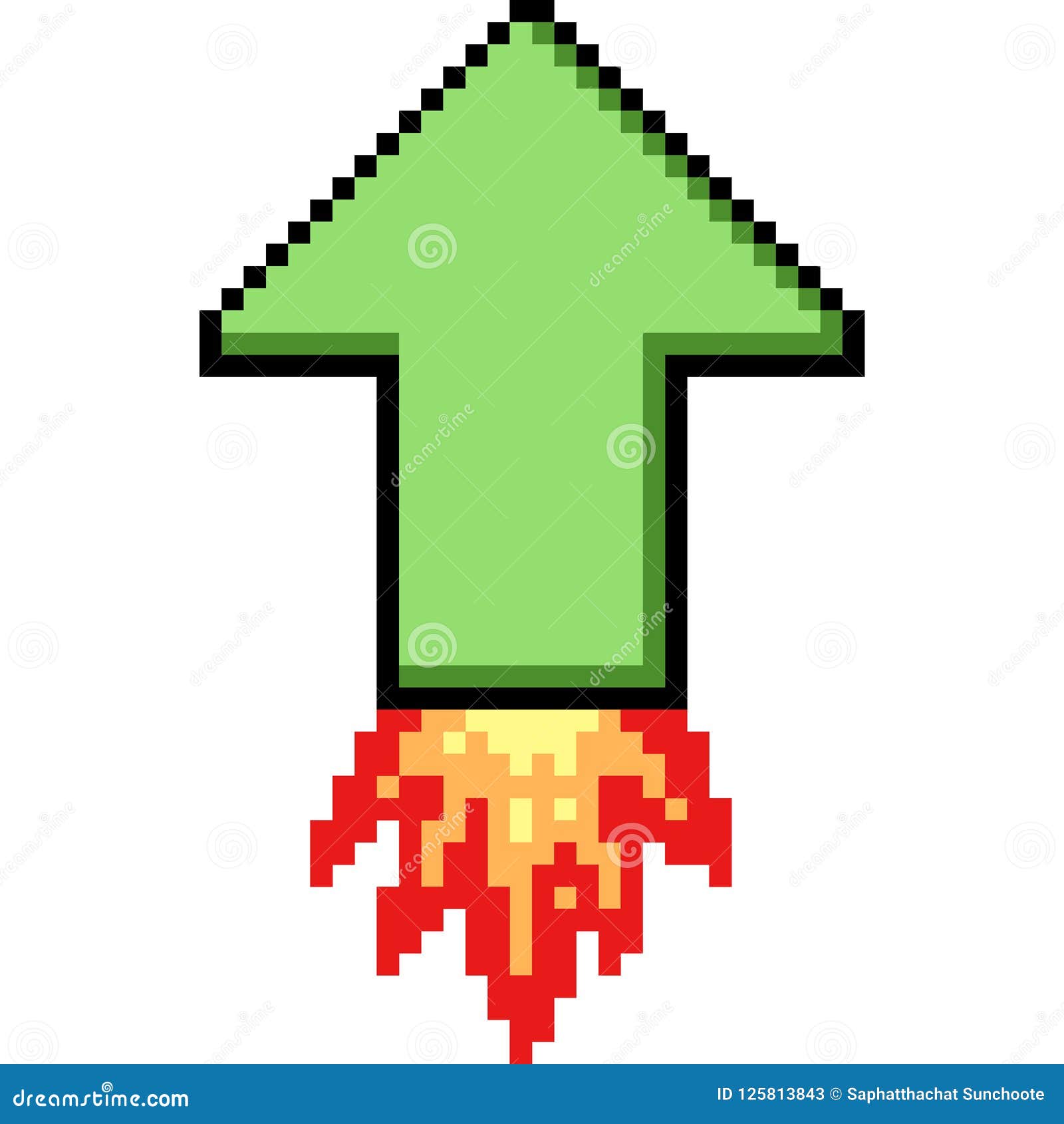 Aumento Da Seta Da Arte Do Pixel Do Vetor Ilustração do Vetor ...