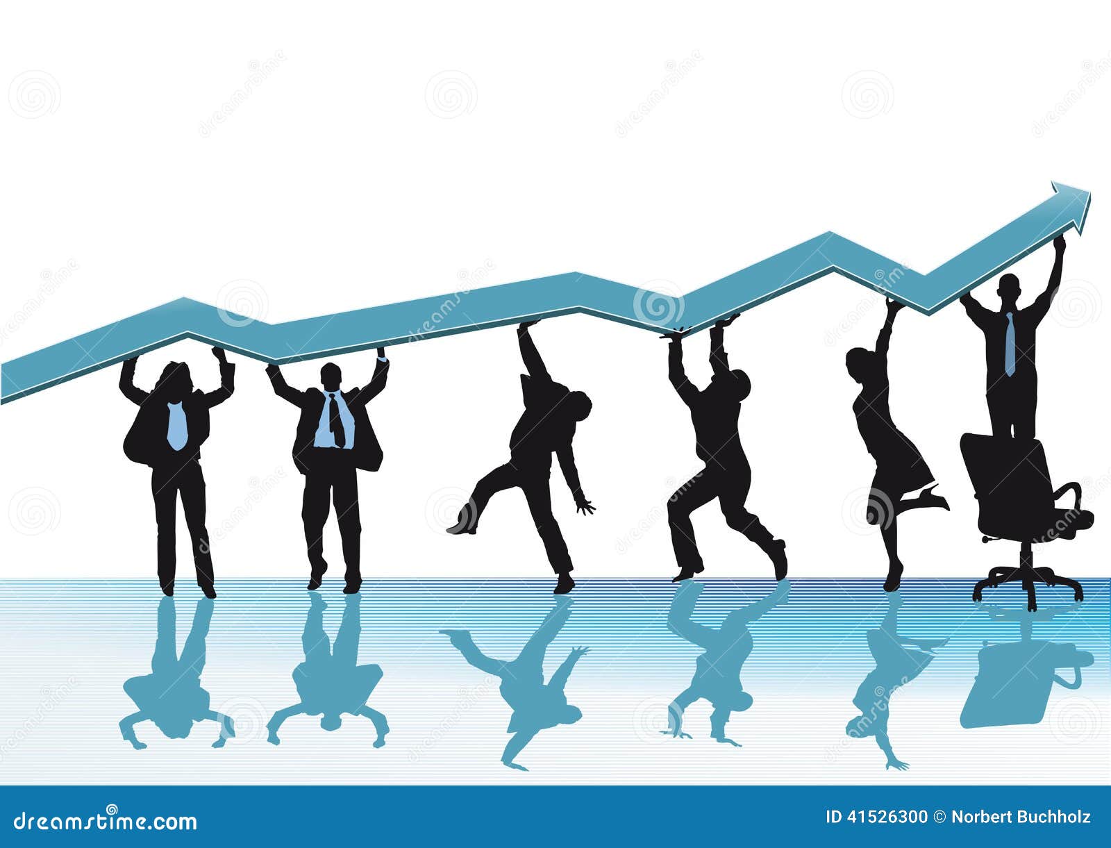 Aumento del negocio stock de ilustración. Ilustración de tenencia ...