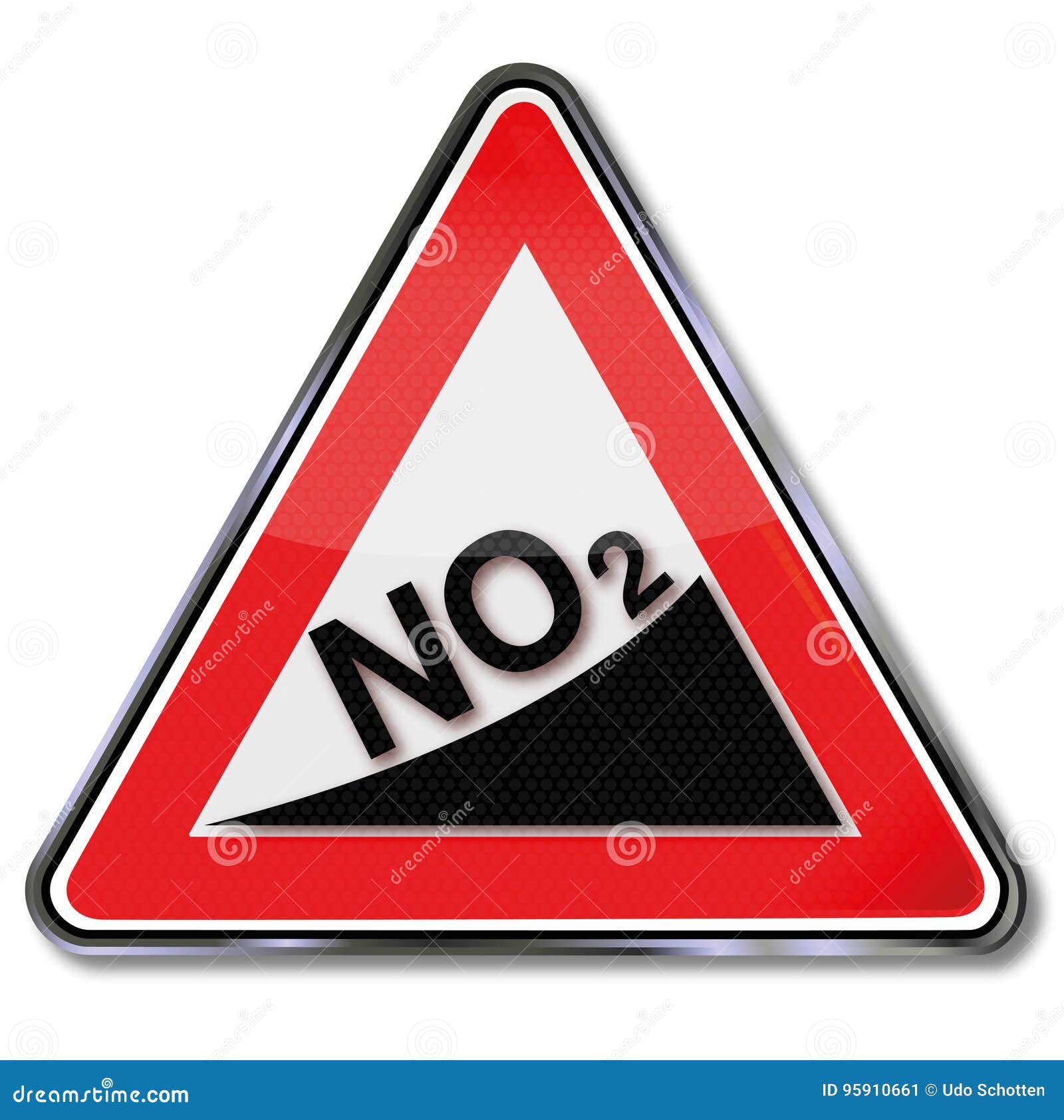 Aumento NO2 E Dióxido De Nitrogênio Ilustração do Vetor - Ilustração de ...