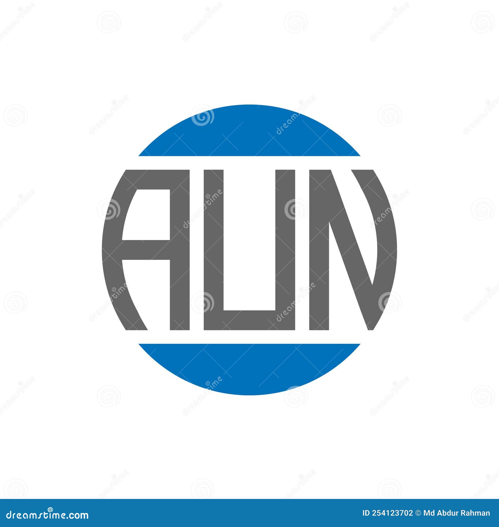 AUN Letter Logo Design on White Background. AUN Creative Initials ...