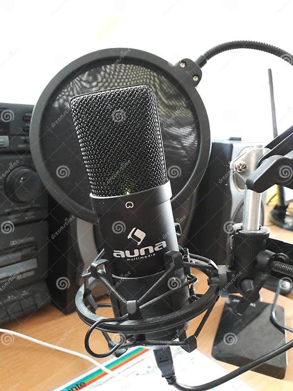 Auna Studio Microphone editorial stock image. Image of microphone ...