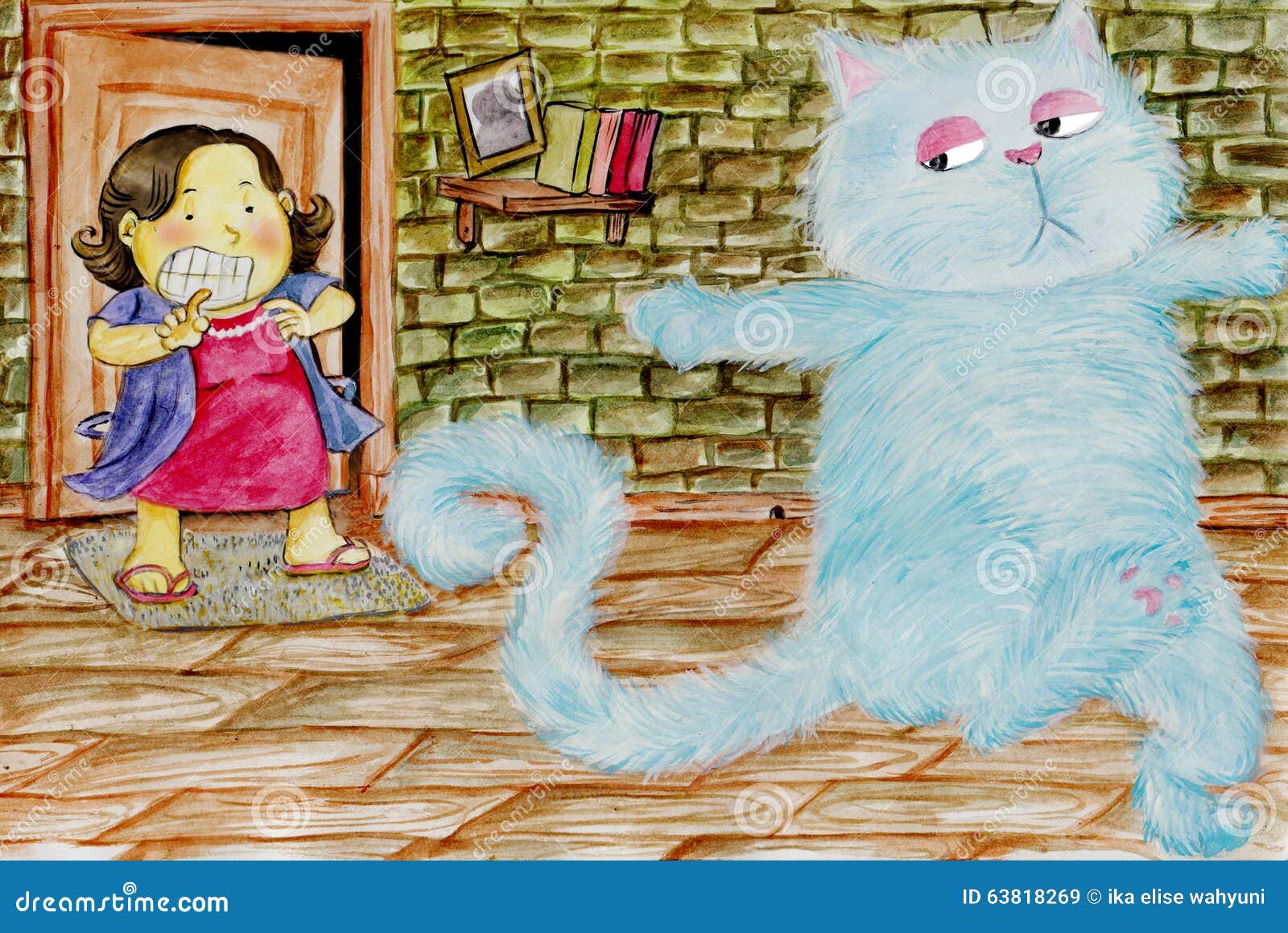 Aunt angry stock illustration. Illustration of aunt, storybook - 63818269