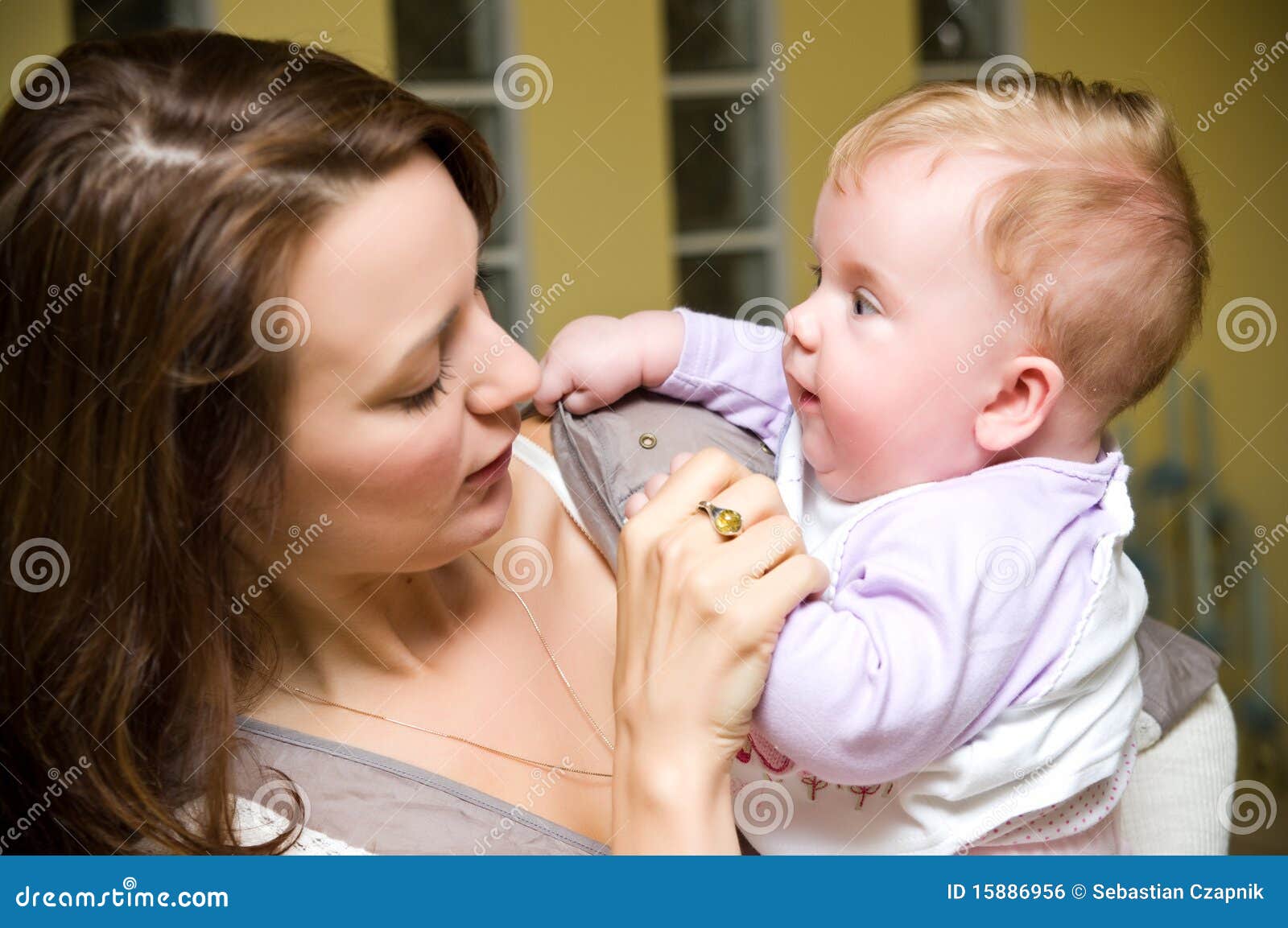 Aunt with baby girl stock photo. Image of girls, adorable - 15886956