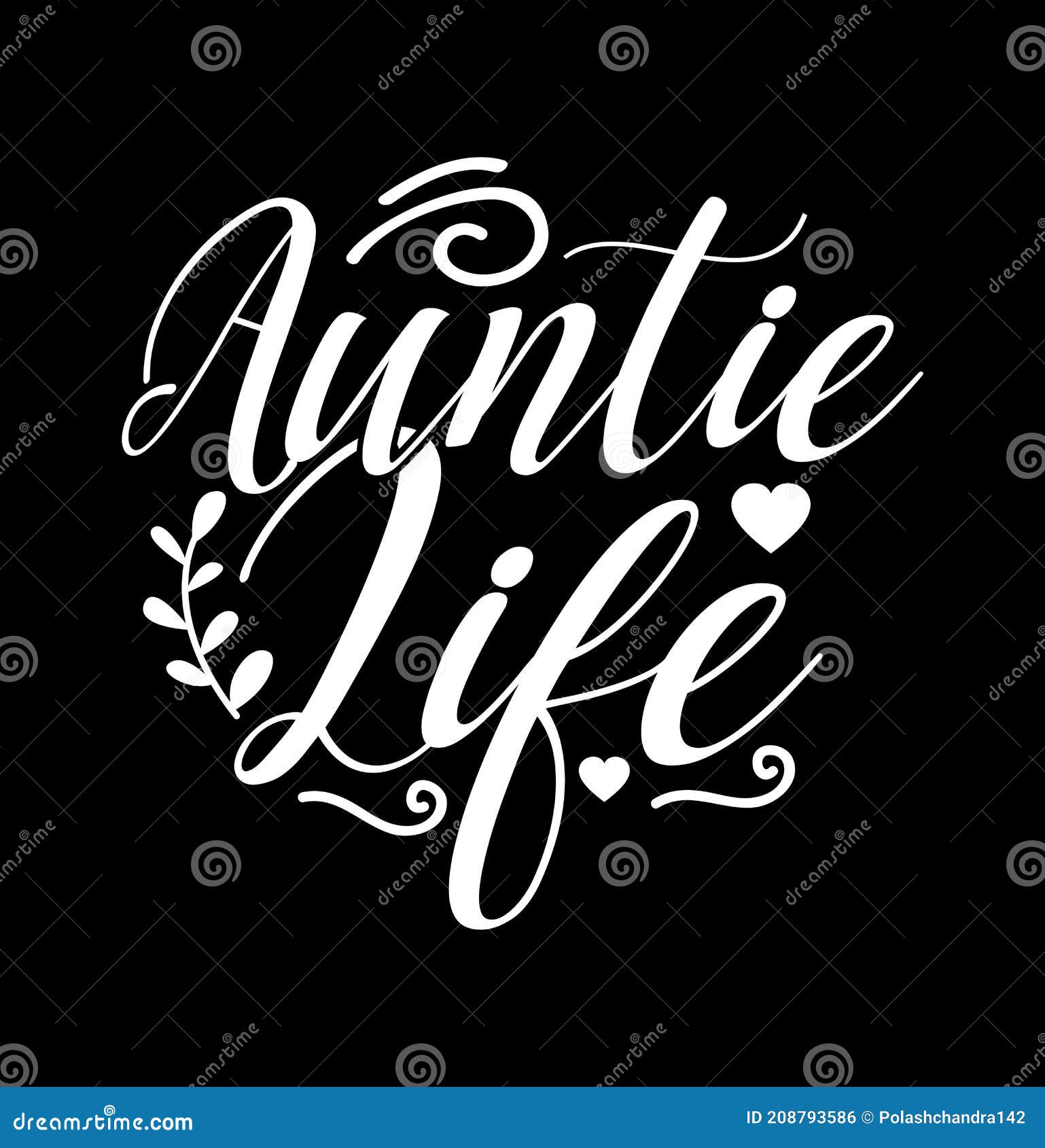 Auntie Life Invitation Gift Auntie Shirt Stock Vector - Illustration of ...