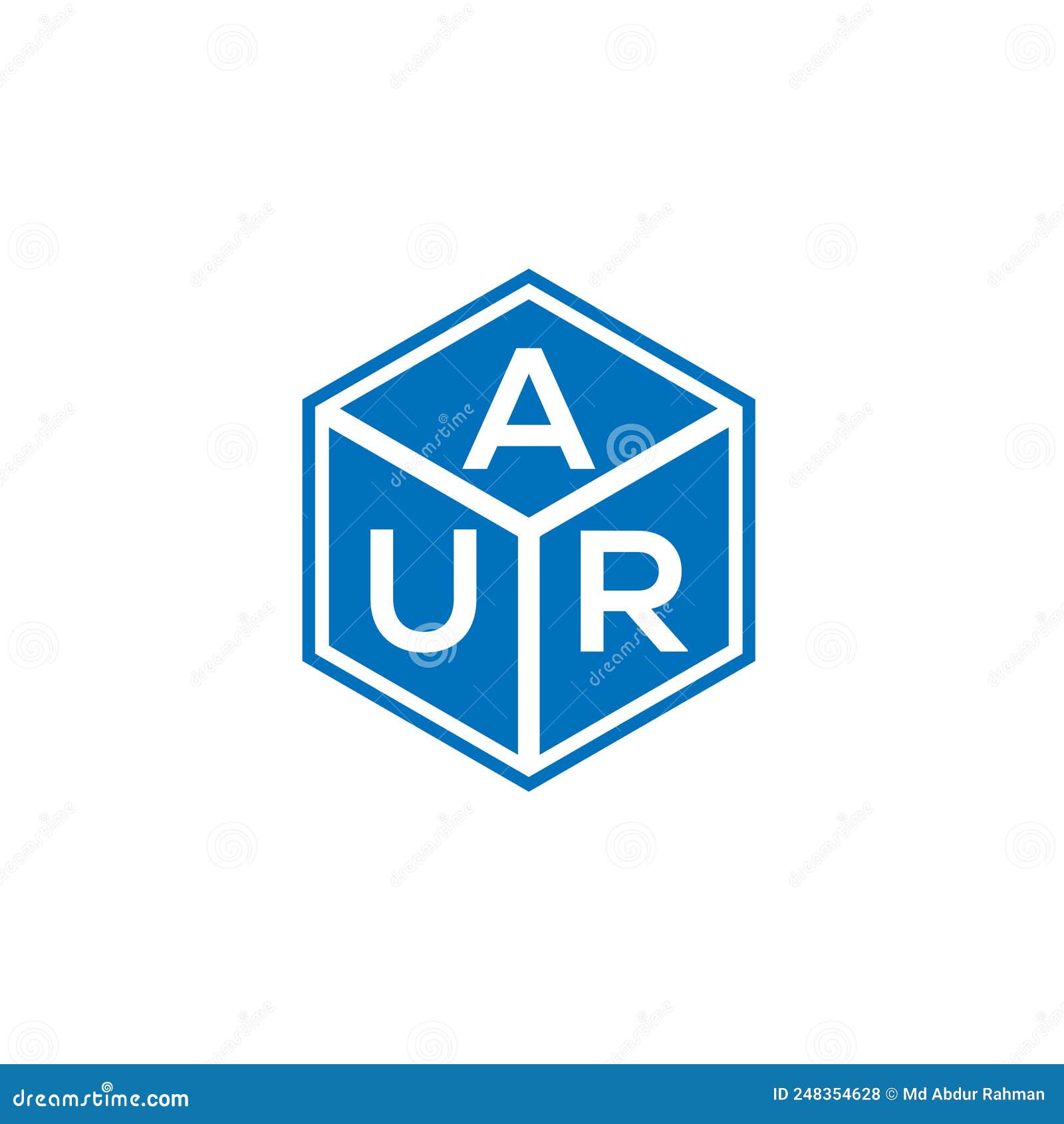 AUR Letter Logo Design On Black Background. AUR Creative Initials ...