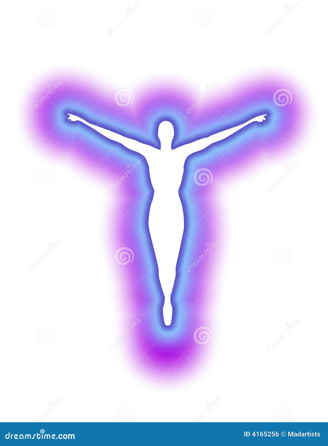 A Aura Humana No Fulgor Roxo Azul Ilustração Stock - Ilustração de ...