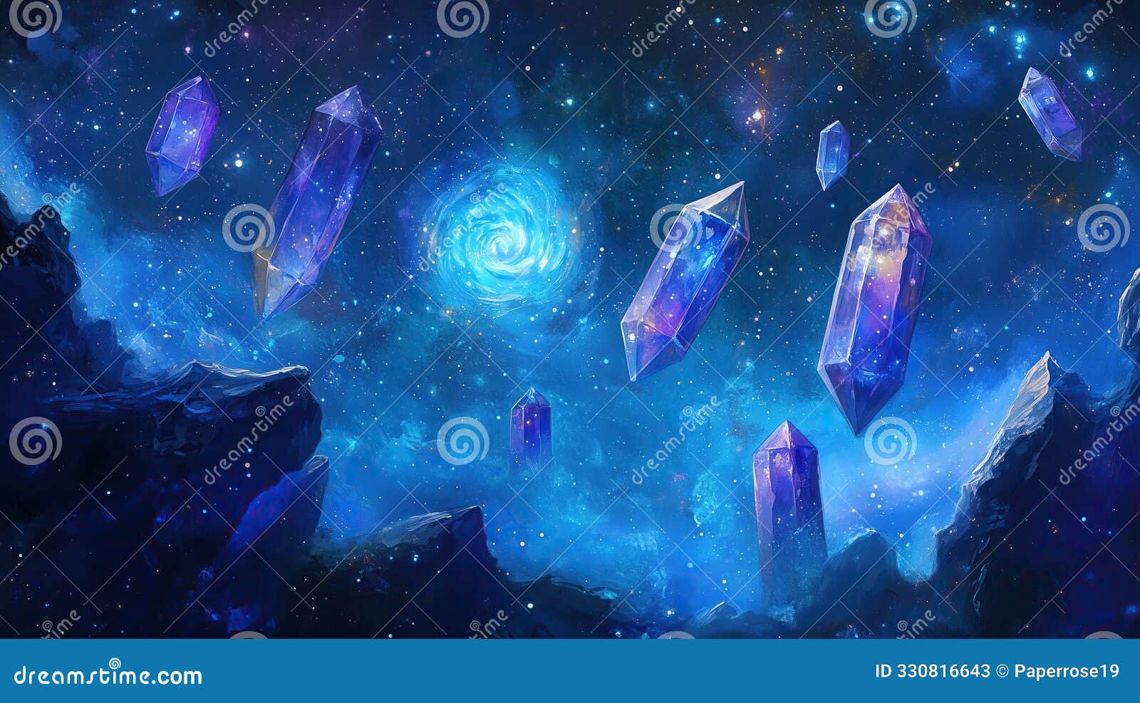 The Aura Wands of Deep Space are Cosmic. Stock Image - Image of ...