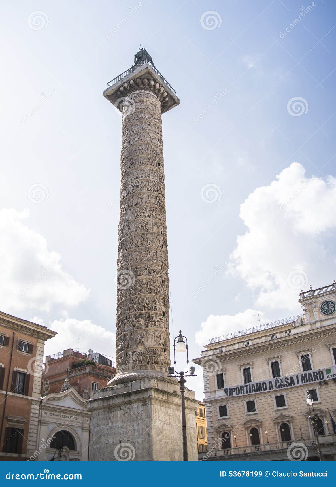 Aurelian Column stock image. Image of relief, baroque - 53678199
