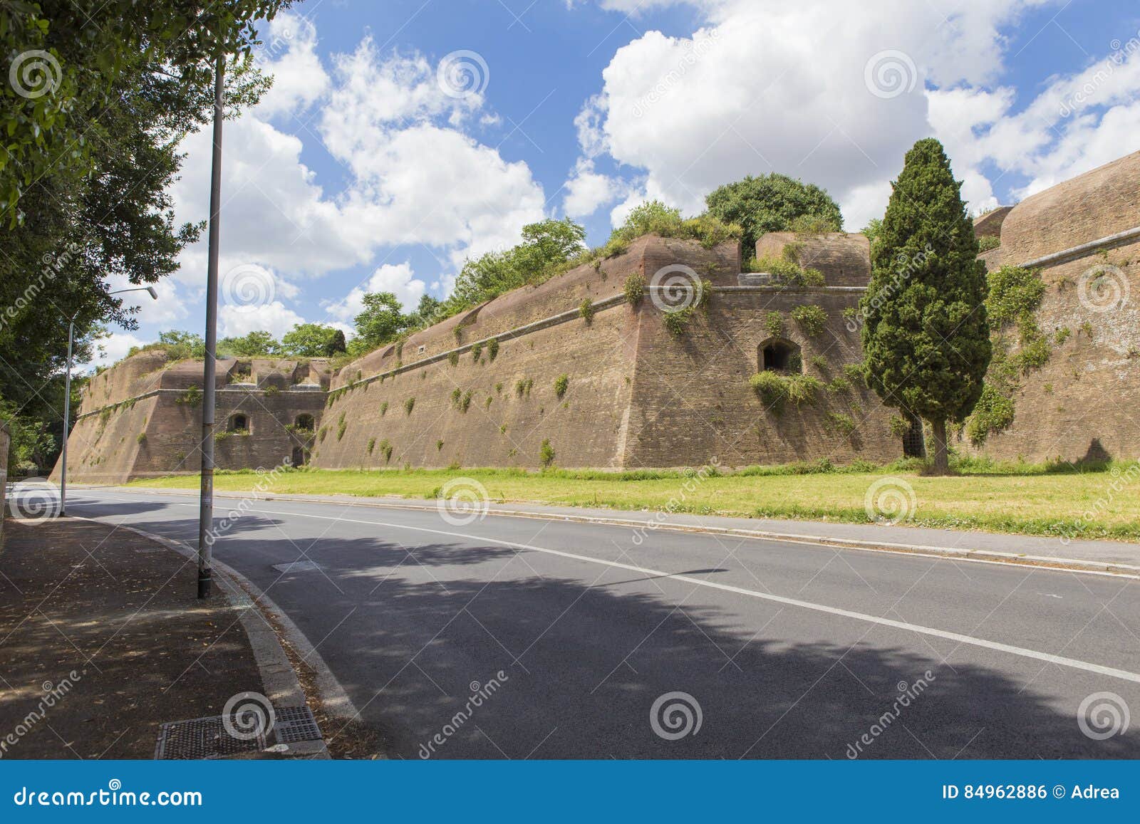 Preserved Ruins from Aurelian`s Wall in Rome Stock Photo - Image of ...