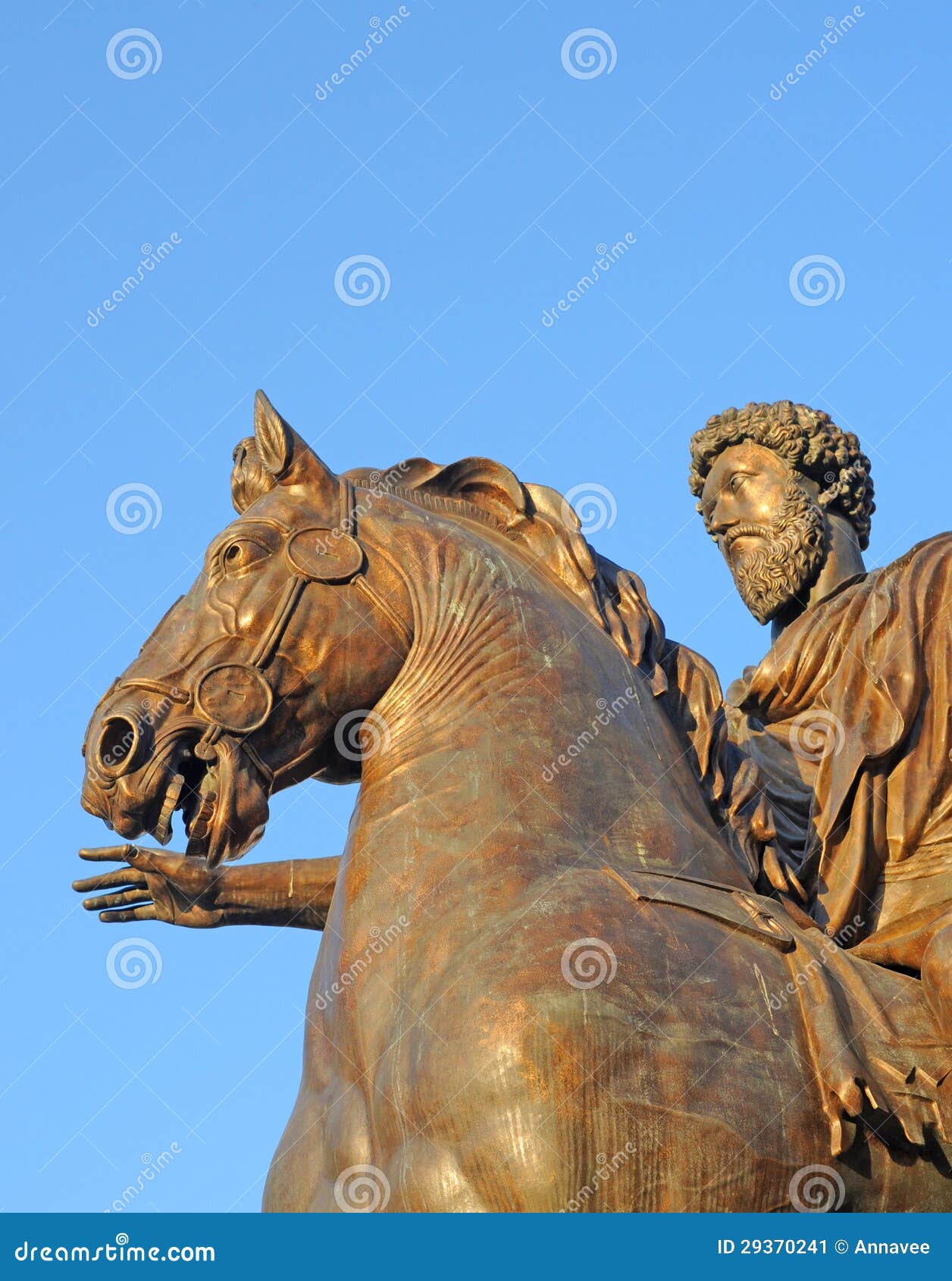 Aurelius Rome Van Marcus Van Het Standbeeld Stock Afbeelding - Image of ...