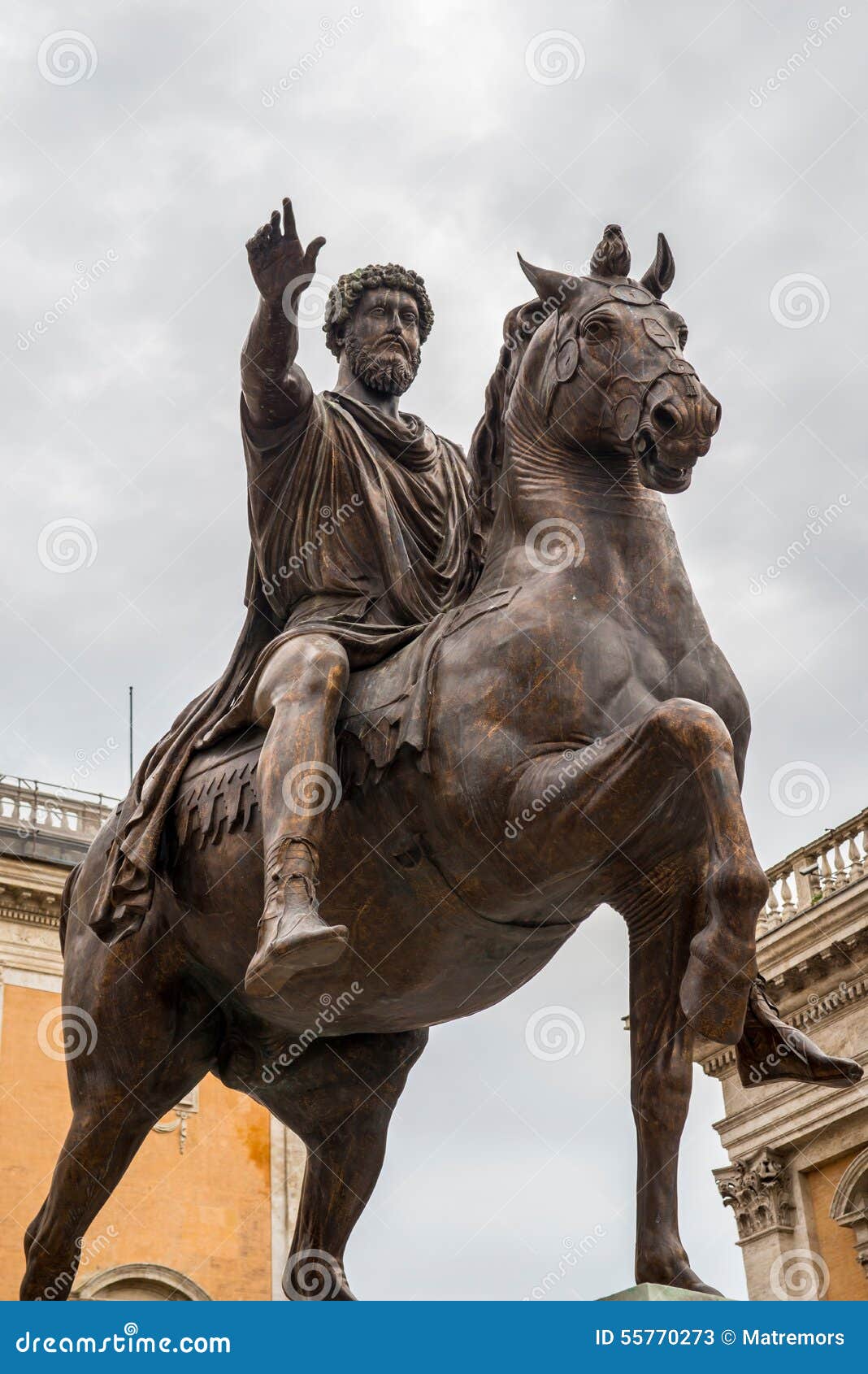 Aurelius van Marcus stock afbeelding. Image of paard - 55770273
