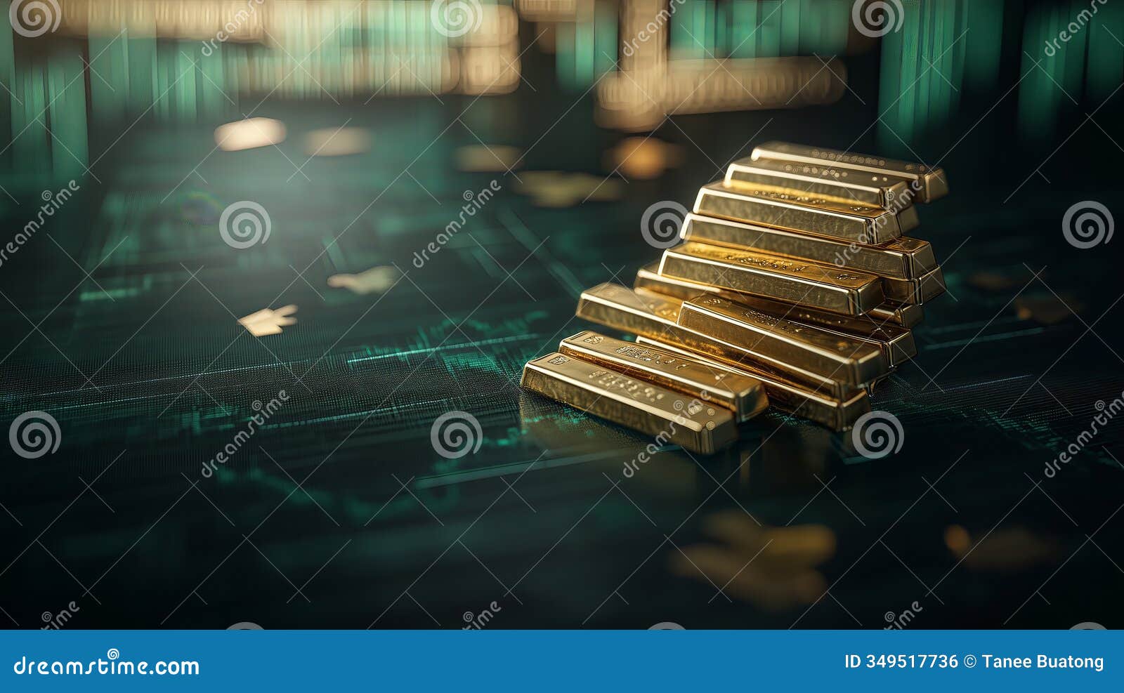 Auric Ascension Financial Frontiers Stock Illustration - Illustration ...