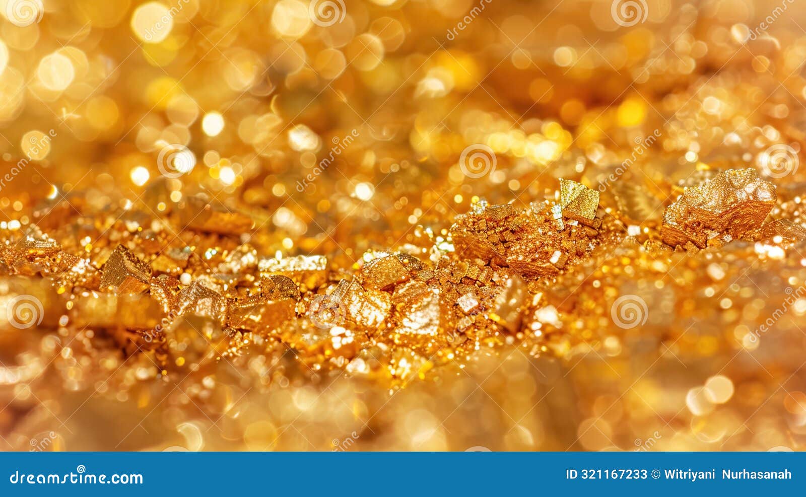 Auric Splendor, Scattered Gold Dust on Enigmatic Surface. Generative Ai ...