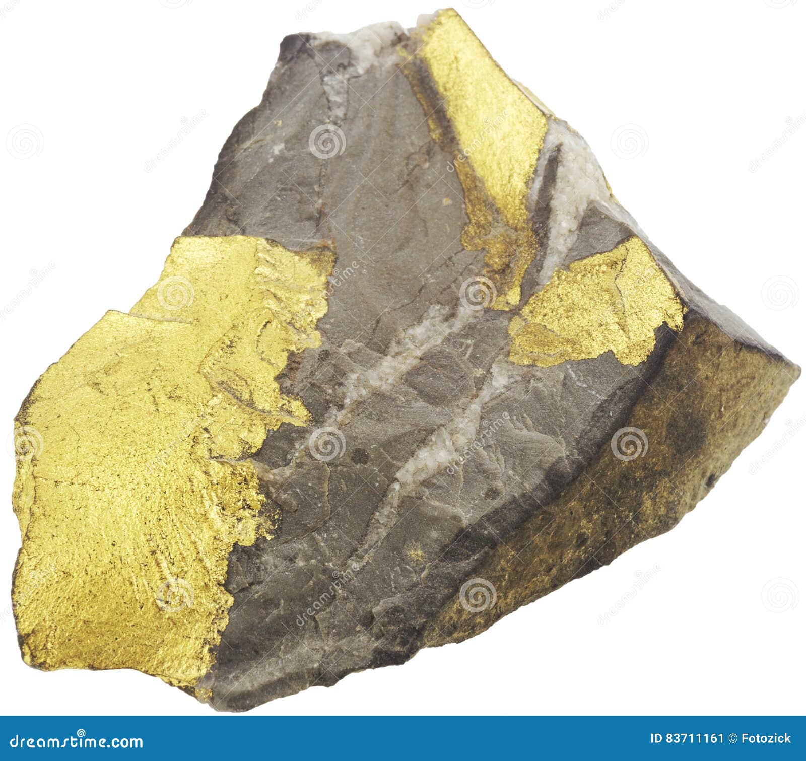 Auriferous stone on white stock image. Image of auriferous - 83711161