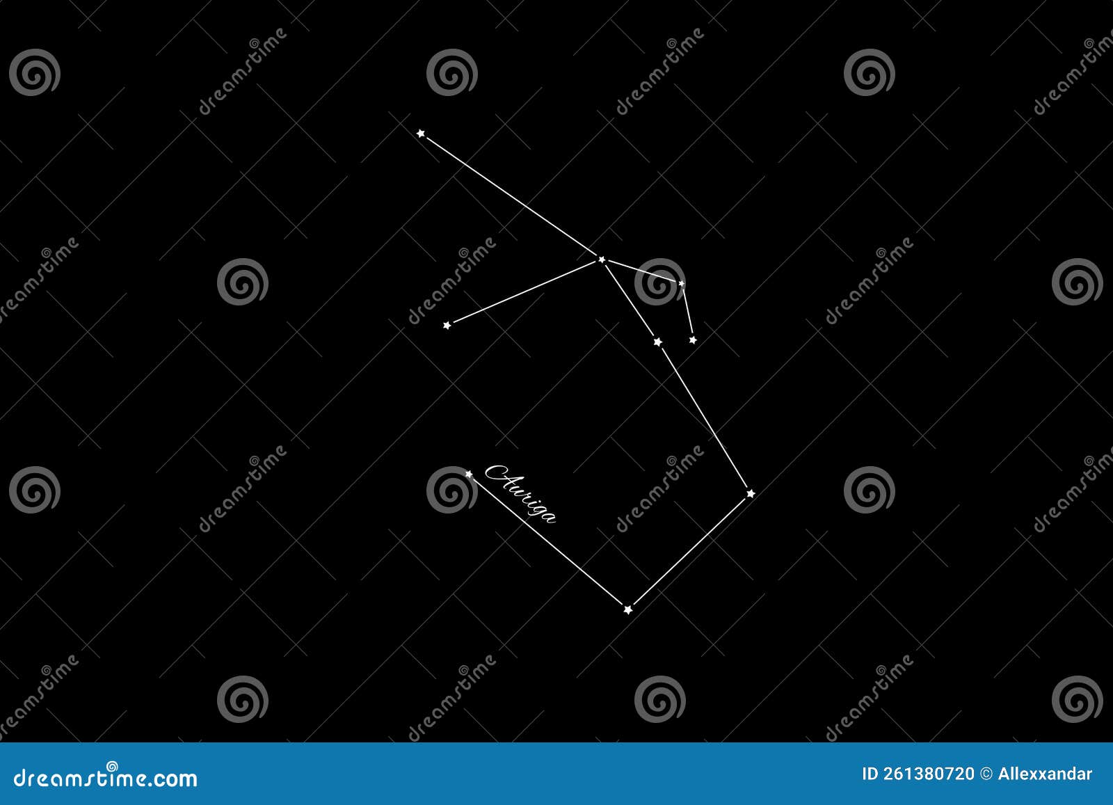 Auriga Constellation, Cluster of Stars, Charioteer Constellation Stock ...