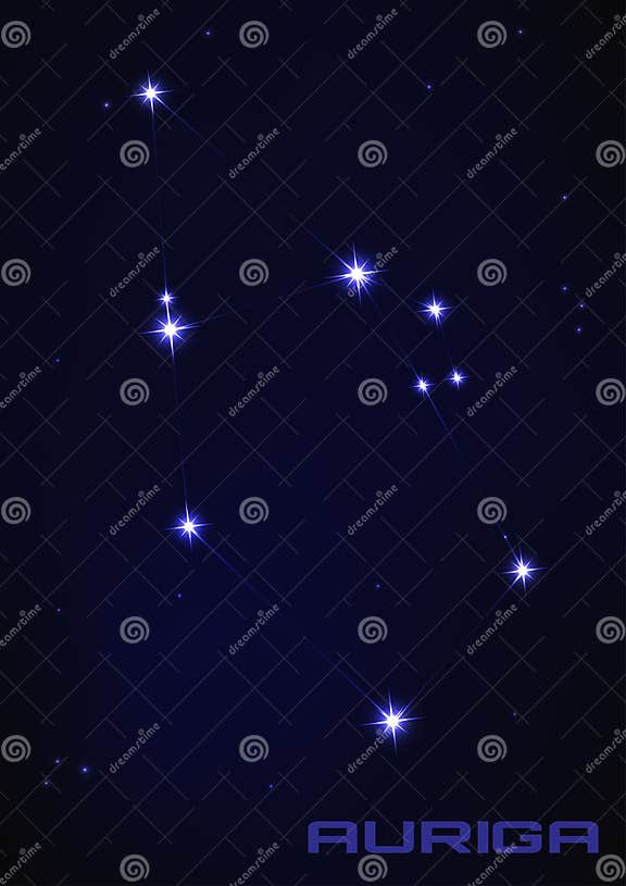 Auriga star constellation stock vector. Illustration of dark - 49174840