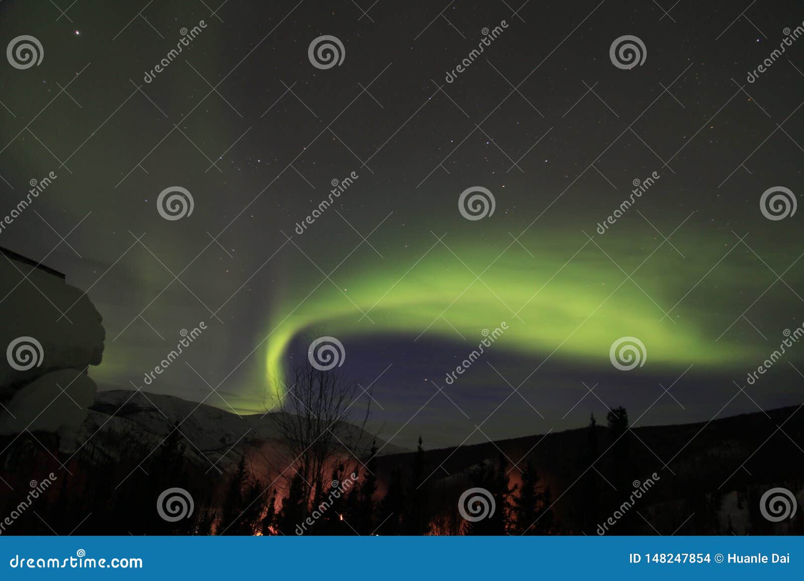 Aurora in Alaska stock photo. Image of view, lonely - 148247854