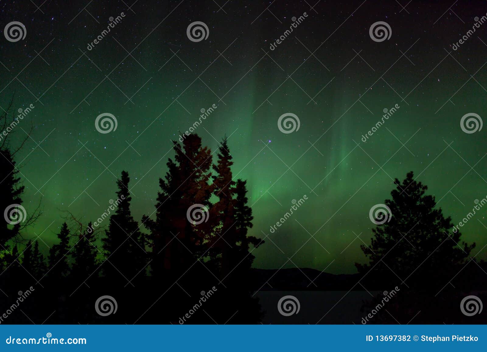 Aurora Borealis (Northern Lights) Display Stock Photo - Image of lights ...