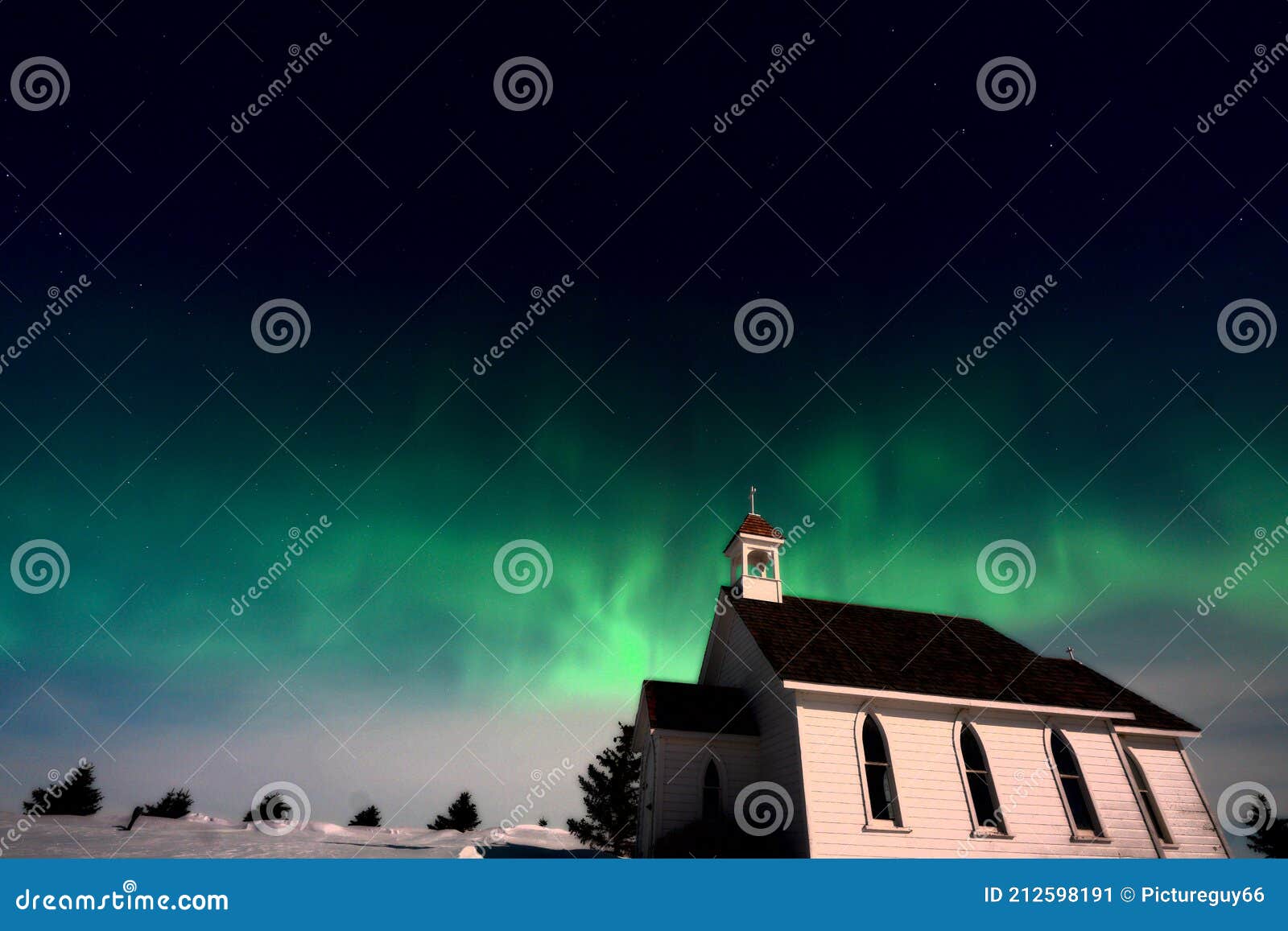 Prairie Northern Lights stock image. Image of countryside - 212598191