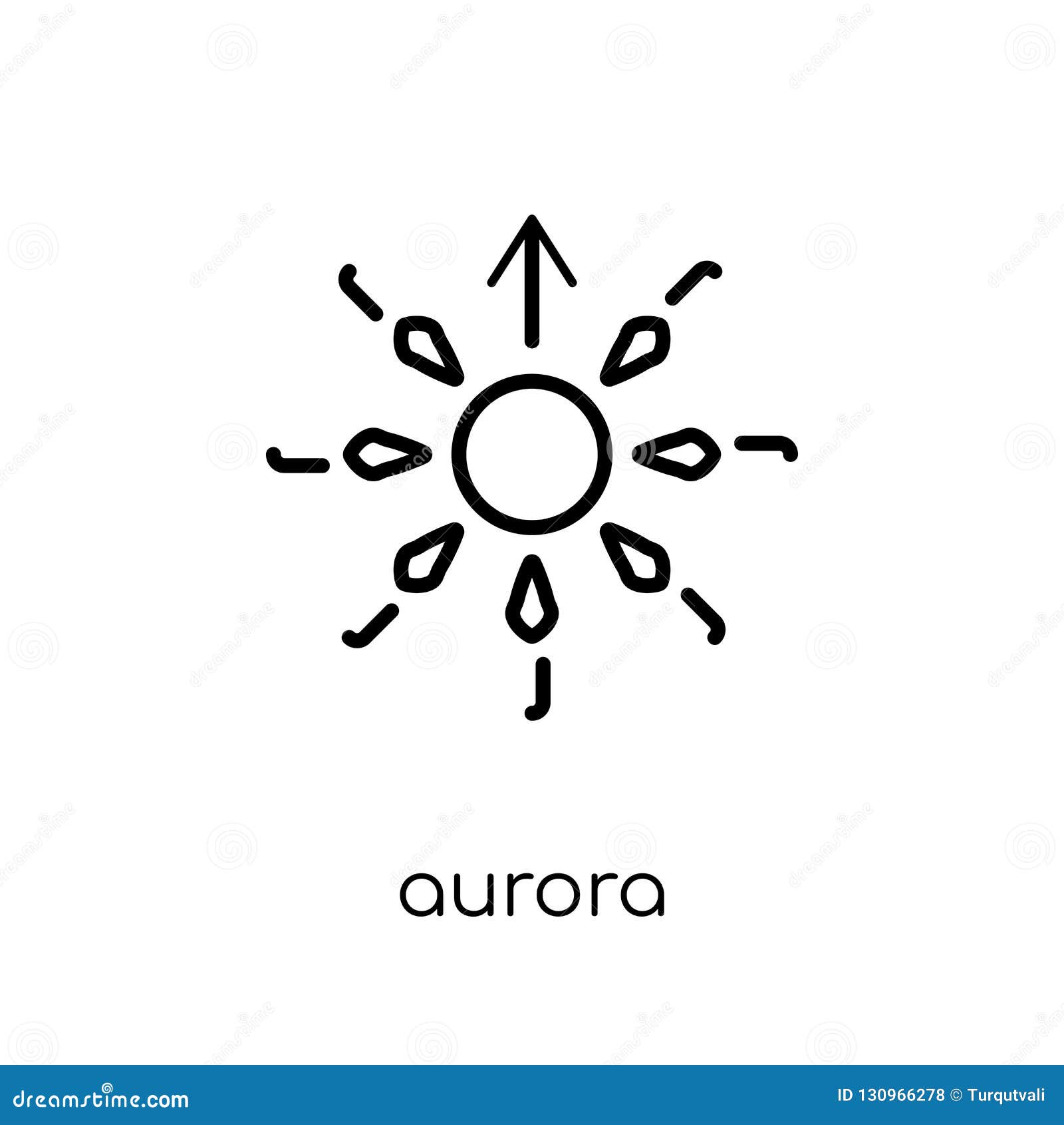 Aurora Icon On White Background. Simple Element Illustration From ...