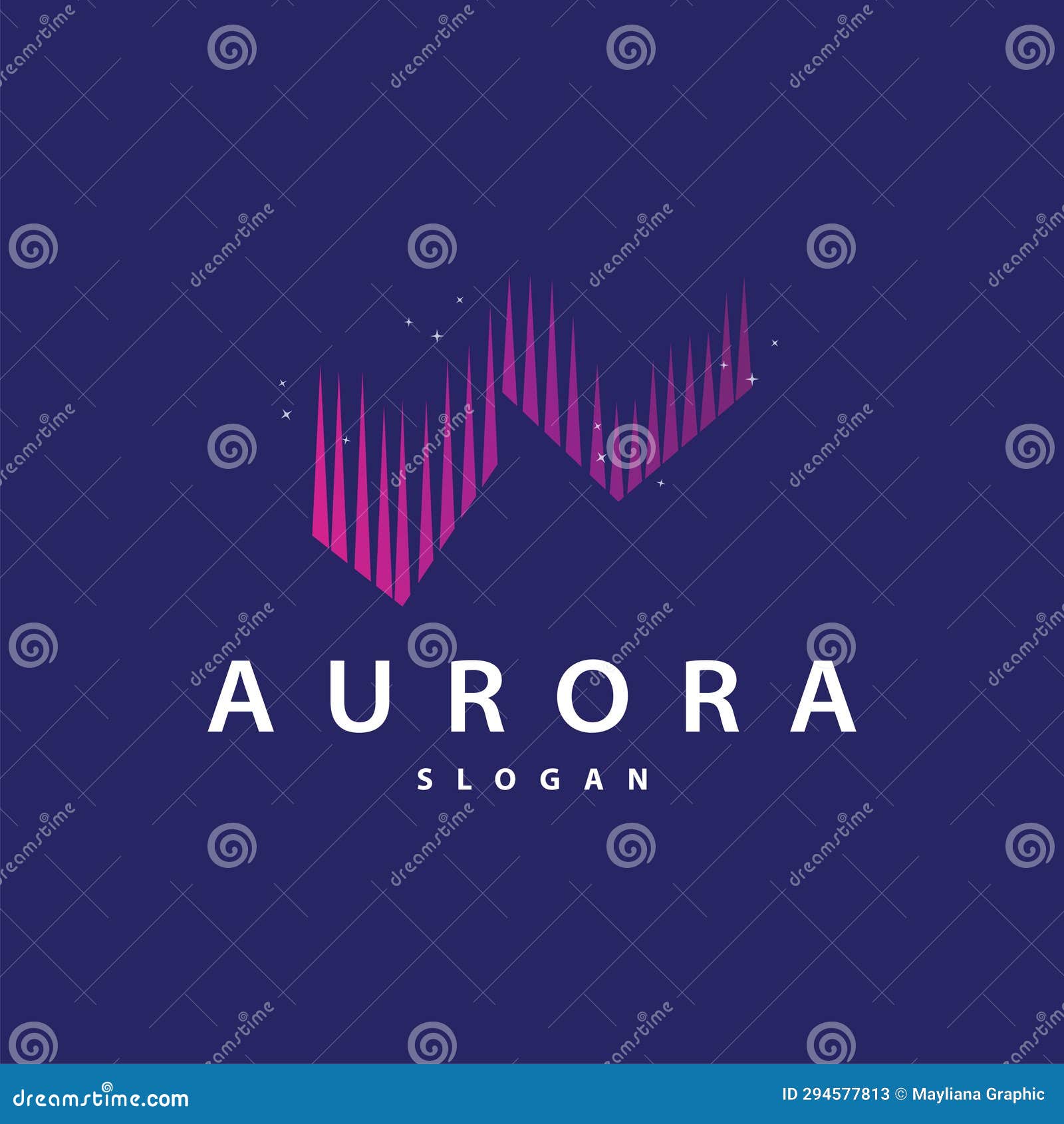 Aurora Light Wave Sky View Logo, Simple Abstract Templet Illustration ...