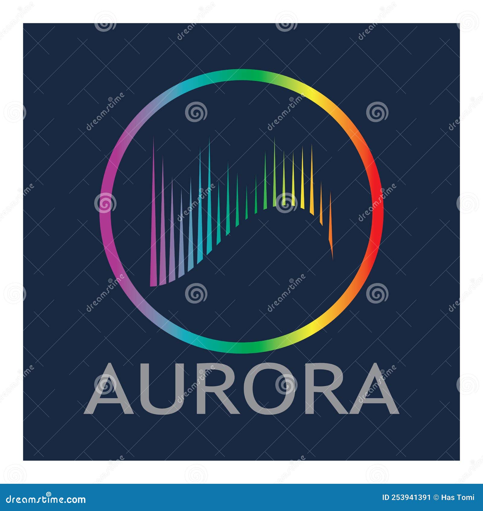 Aurora Logo Design Icon Illustration Vector Template Stock Vector ...