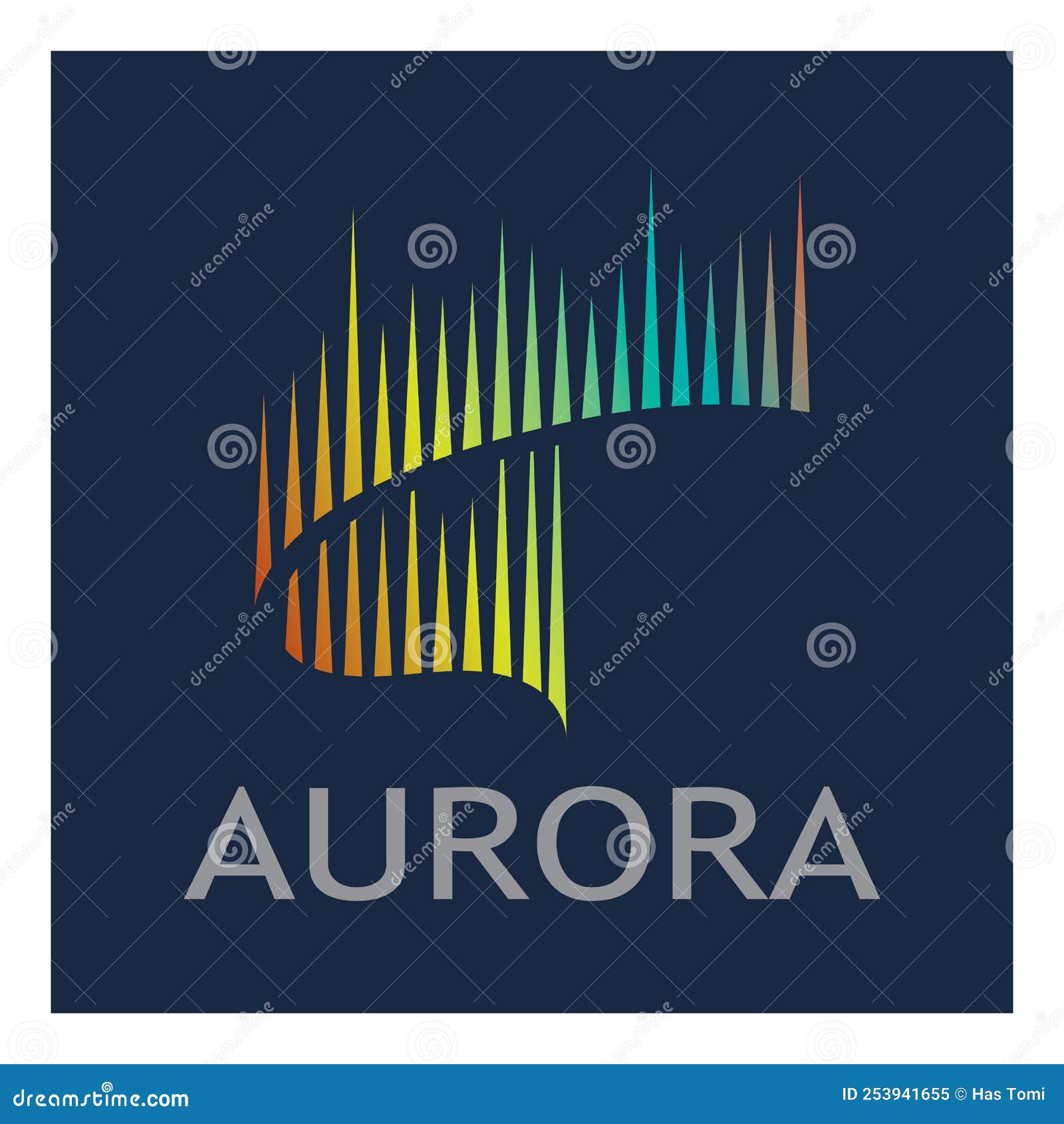 Aurora Logo Design Icon Illustration Vector Template Stock Vector ...