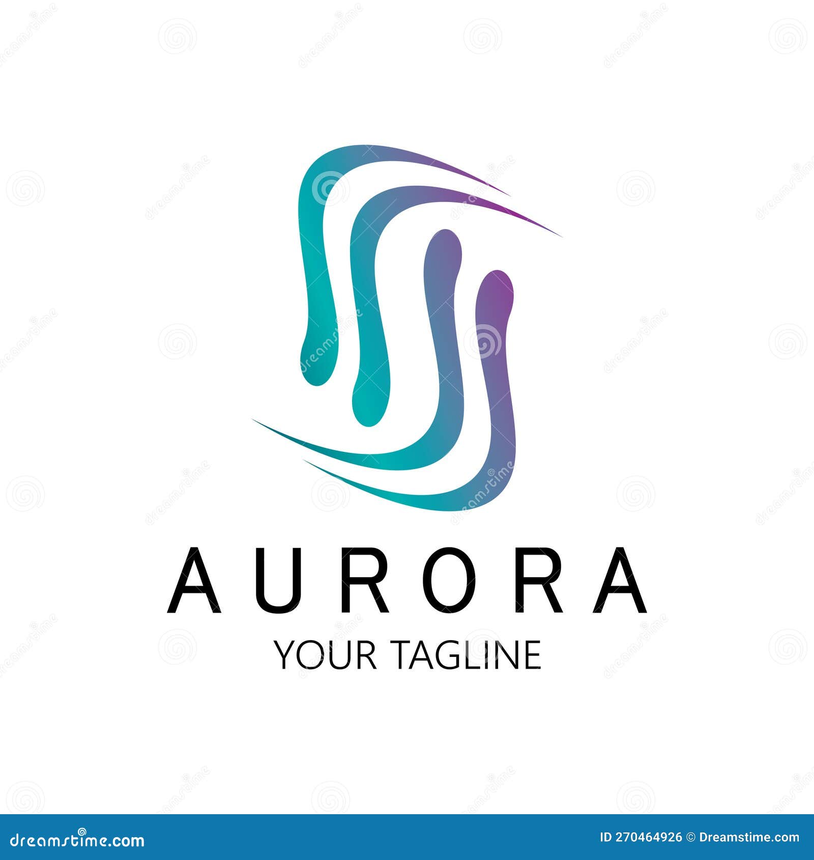 Aurora Logo Design Icon Illustration Vector Template Stock Vector ...