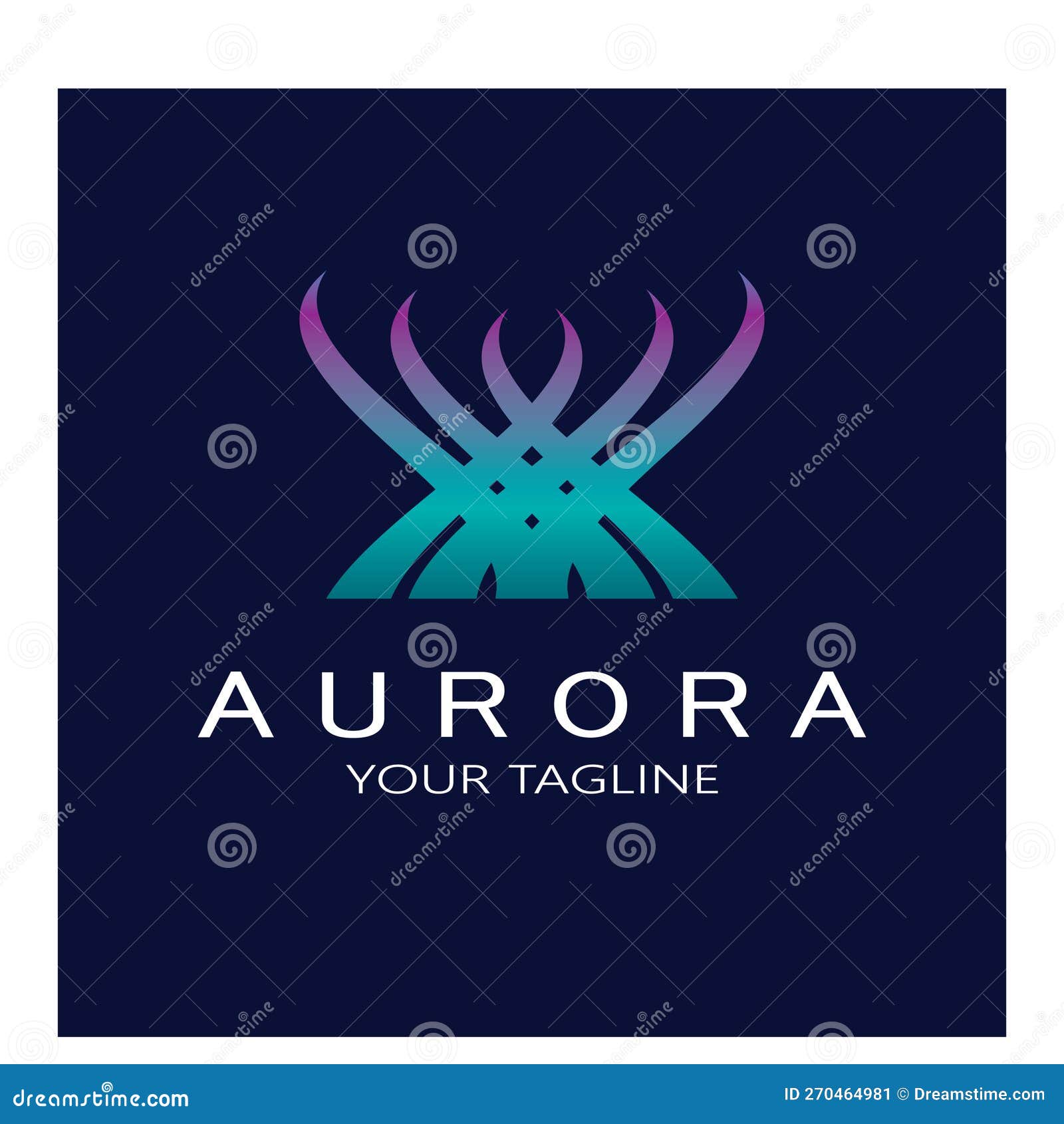 Aurora Logo Design Icon Illustration Vector Template Stock Vector ...