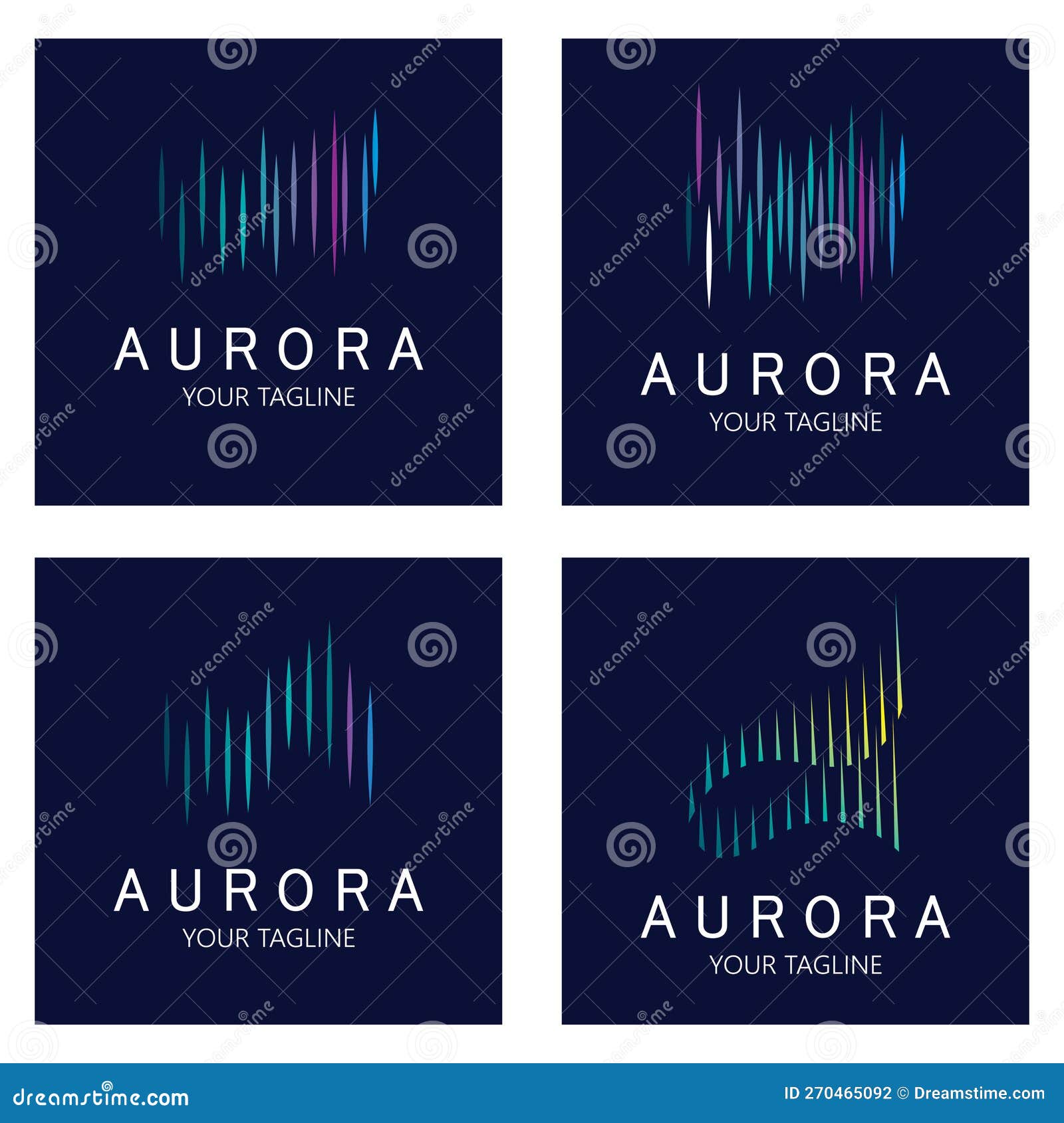 Aurora Logo Design Icon Illustration Vector Template Stock Vector ...