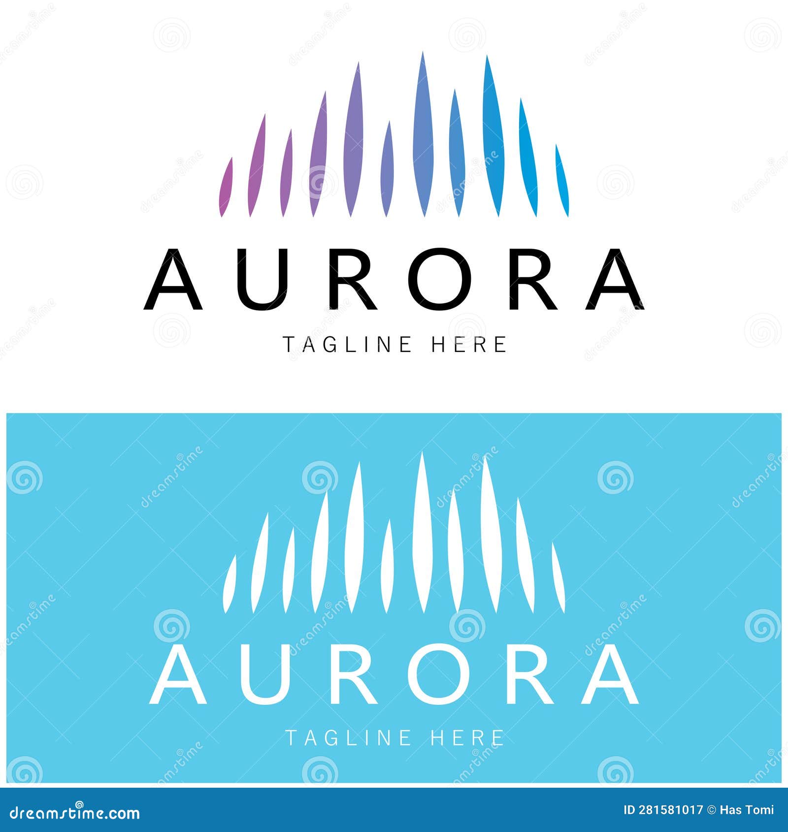 Aurora Logo Design Icon Illustration Vector Template Stock Vector ...