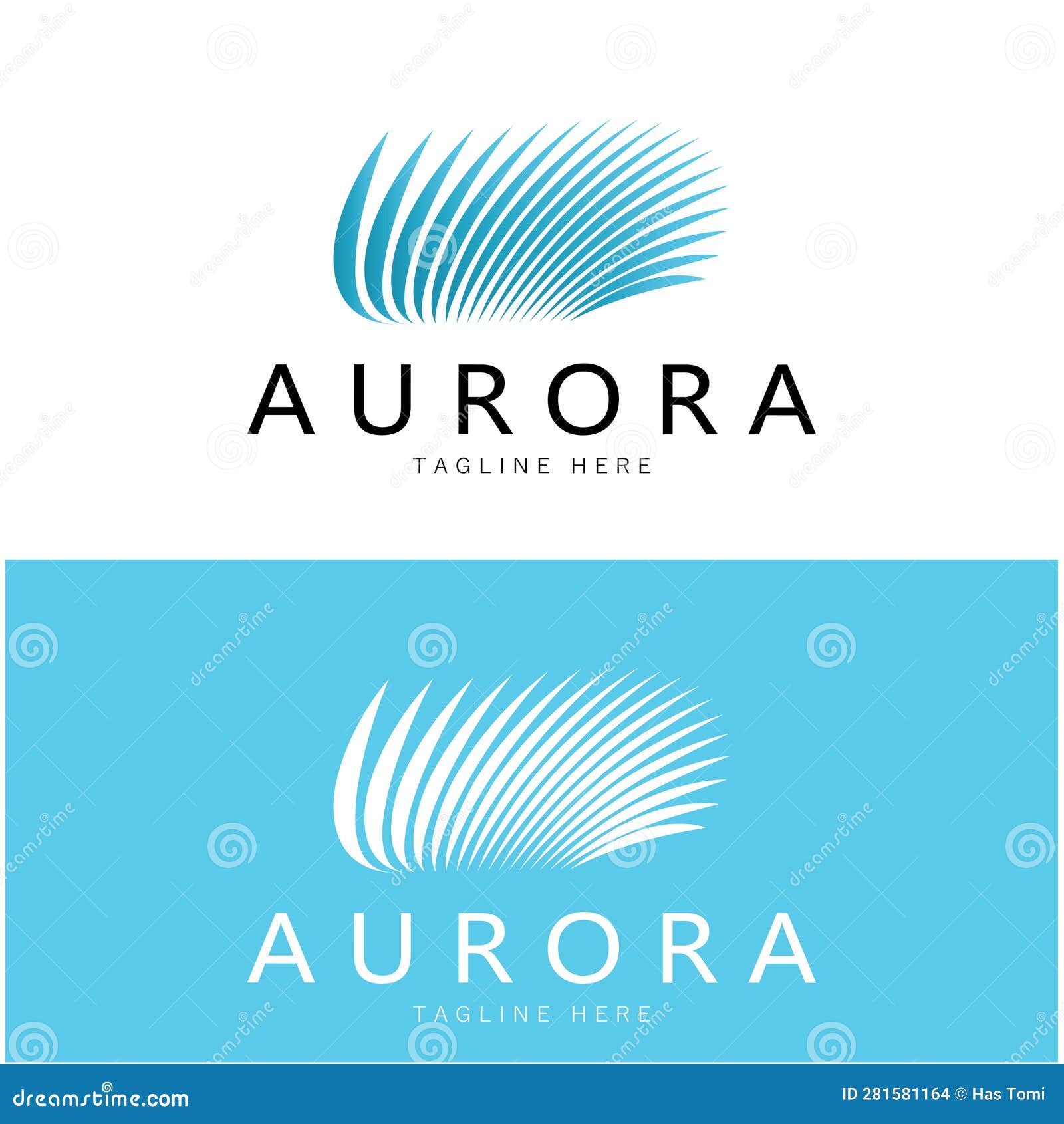 Aurora Logo Design Icon Illustration Vector Template Stock Vector ...