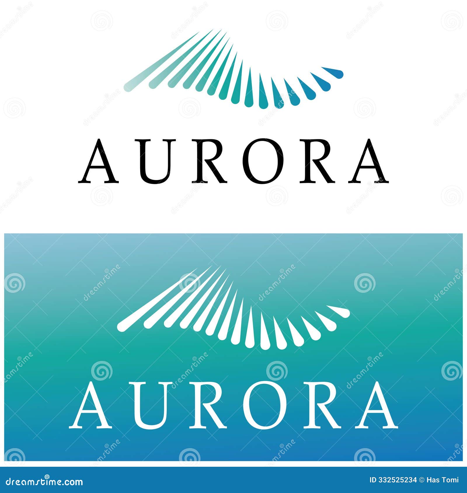 Aurora Logo Design Icon Illustration Vector Template Stock Illustration ...